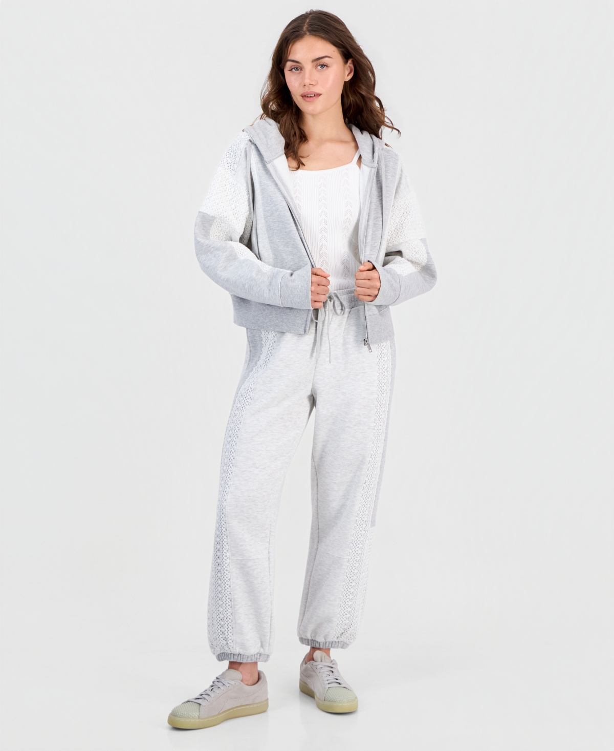 Click here for And Now This Petite Crochet-Trim Drawstring Jogger... prices