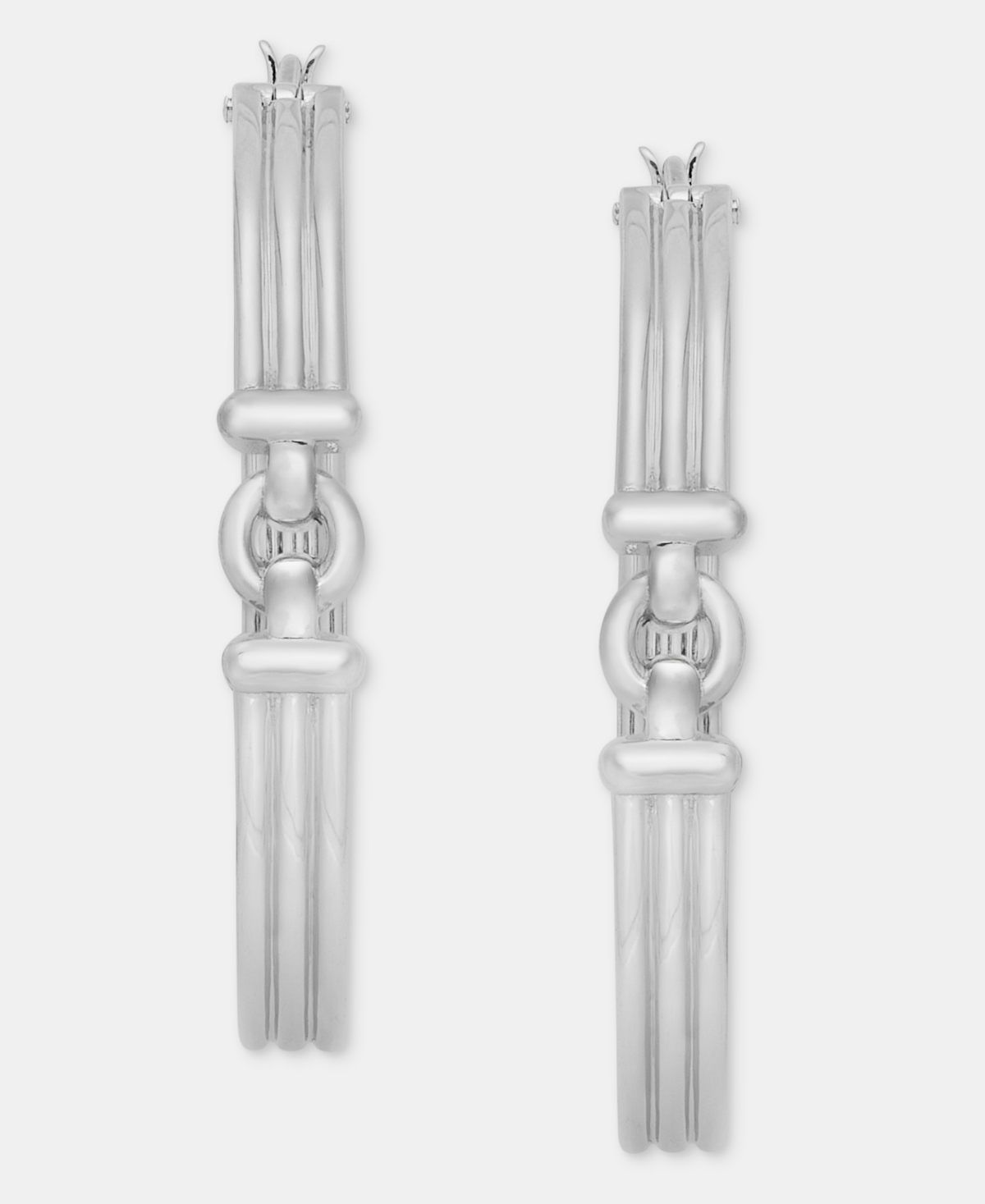 Click here for Lauren Ralph Lauren Medium Ribbed Hoop Earrings  1... prices