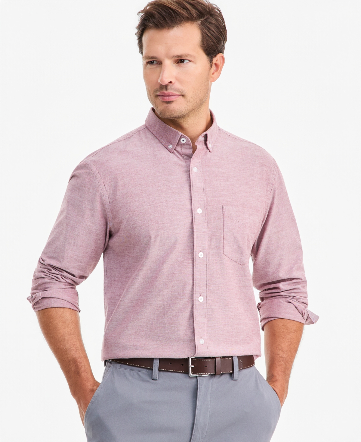 Click here for Club Room Mens Solid Stretch Oxford Cotton Shirt... prices