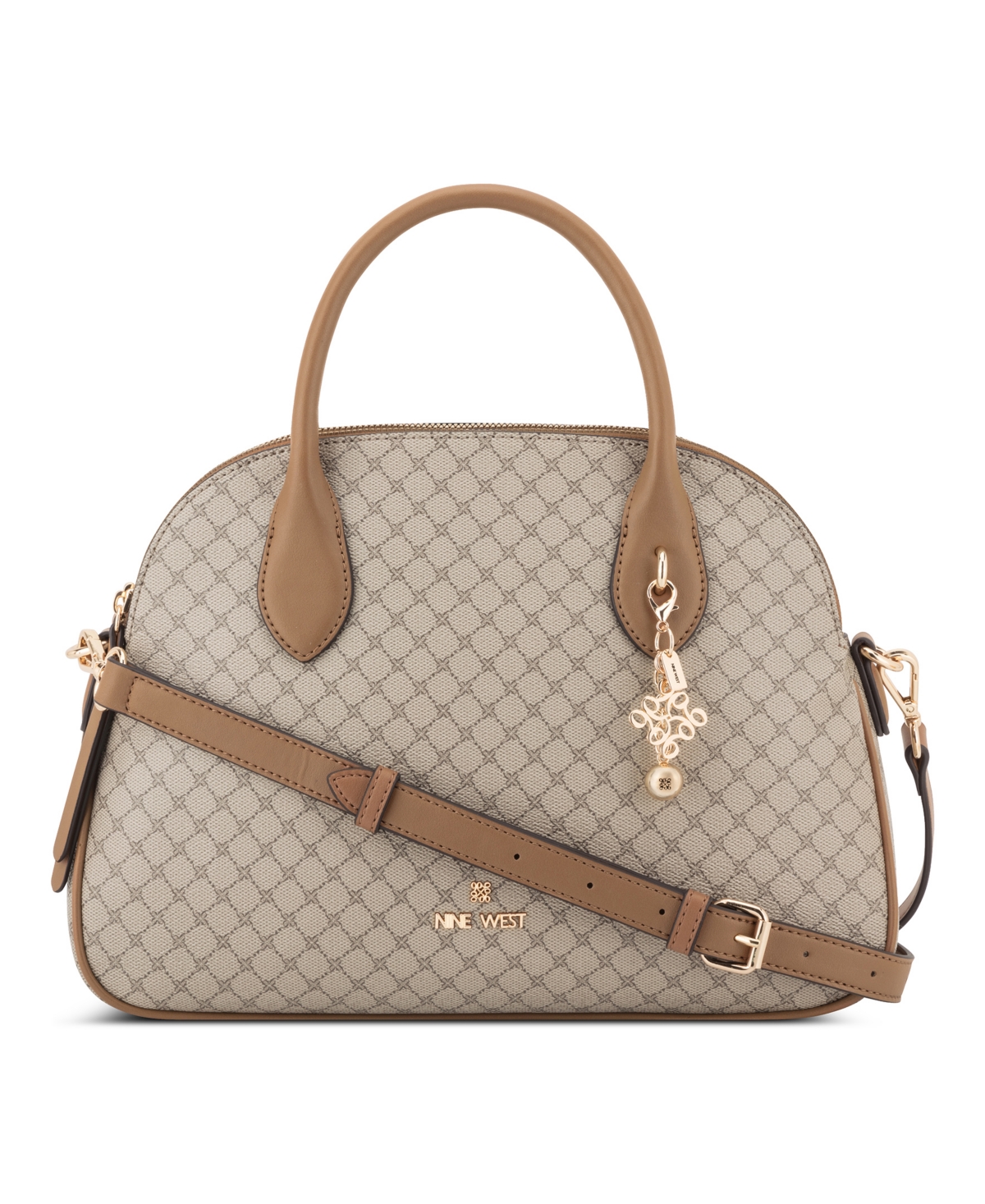 Click here for Nine West Calianna Dome Medium Satchel Handbag - B... prices