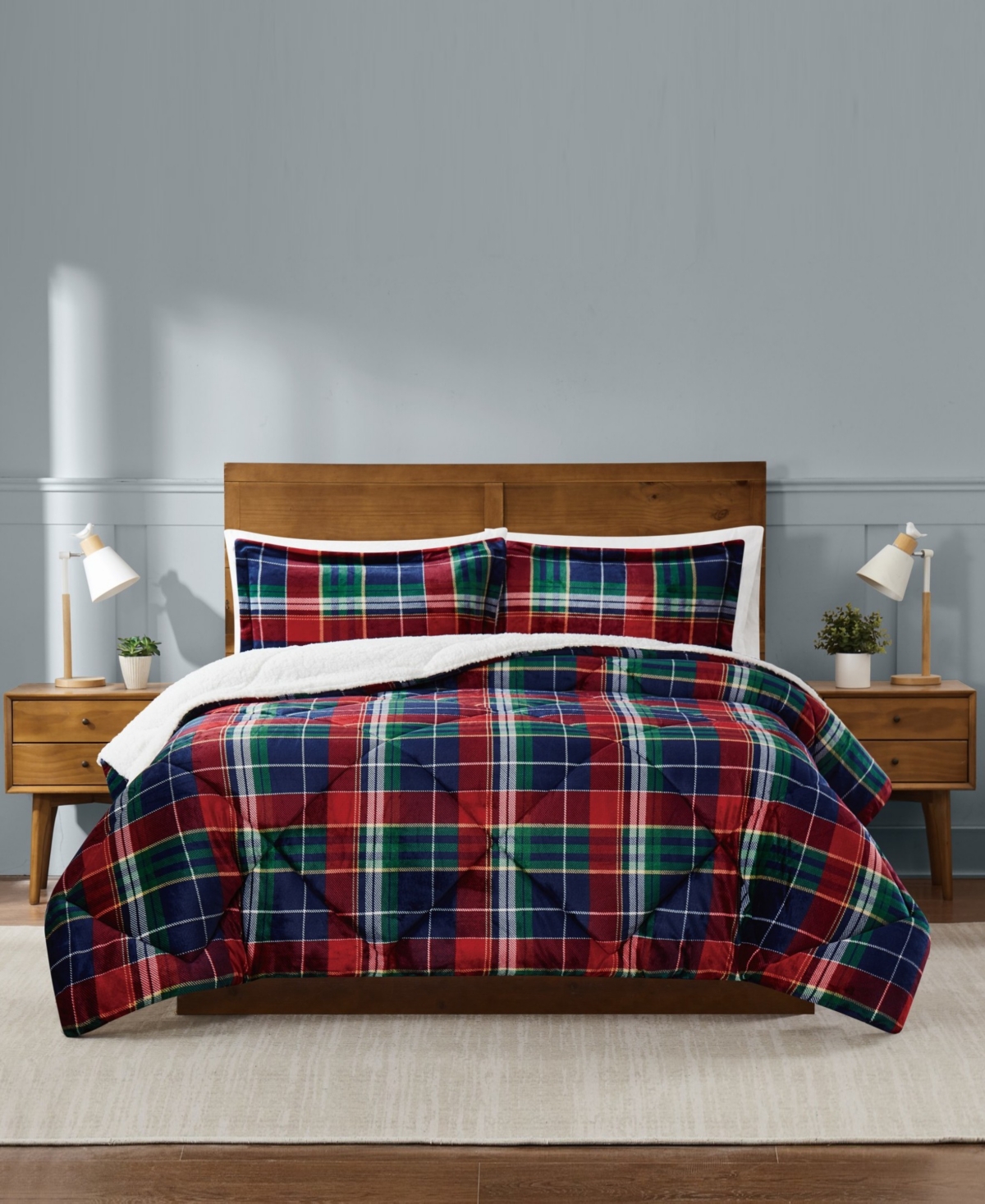 Click here for Truly Soft Cuddle Warmth Ivan Plaid 2-Piece Comfor... prices