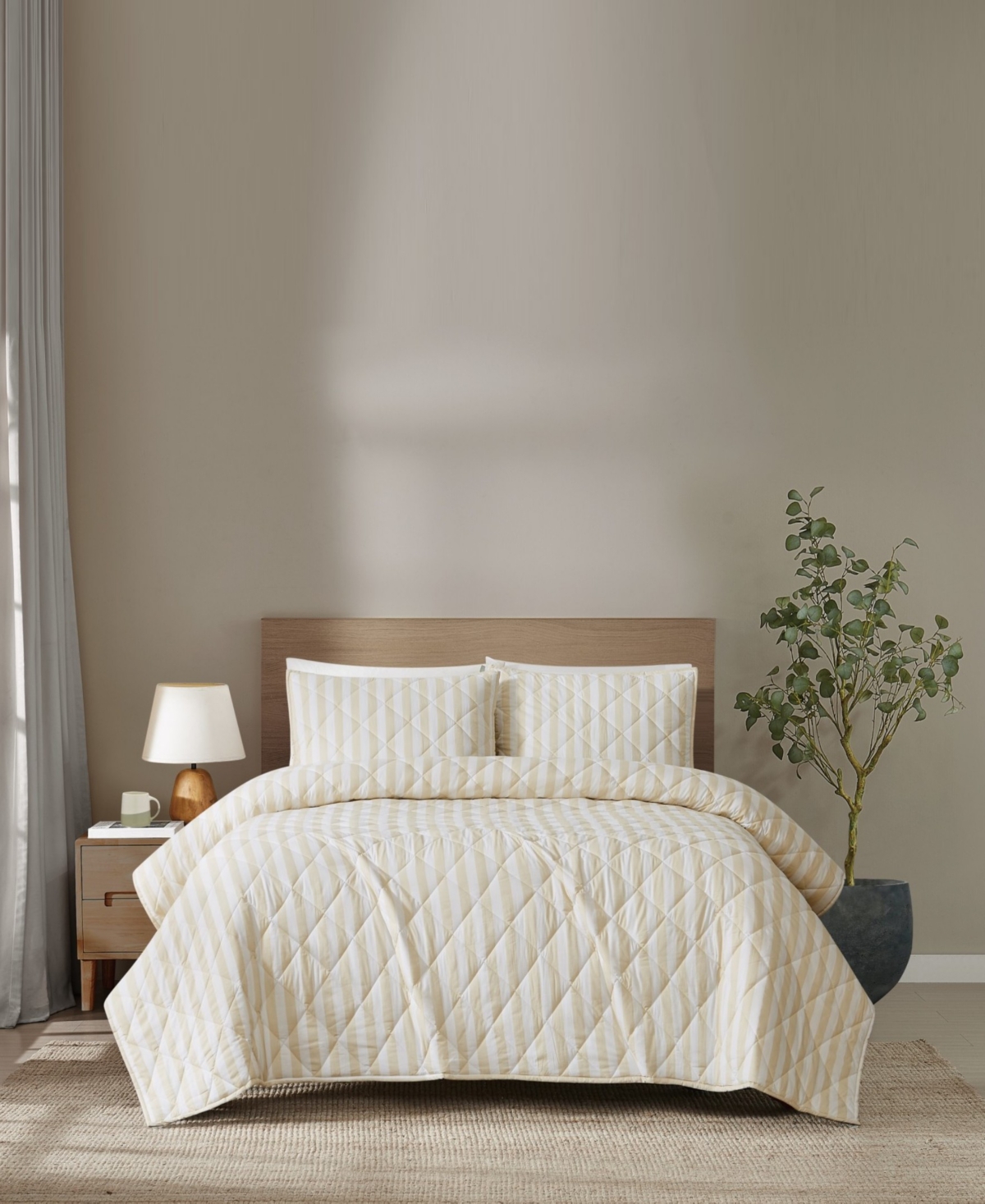 Click here for Brooklyn Loom Levi Stripe 3-Piece Quilt Set  King... prices