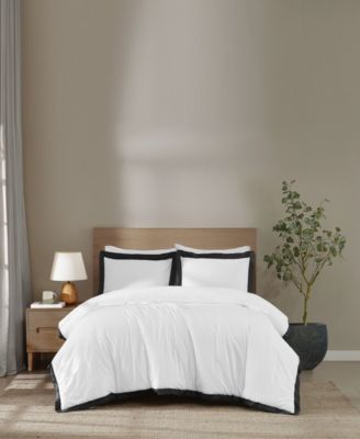 Click here for Brooklyn Loom Cotton Hotel Border 3 Piece Duvet Co... prices