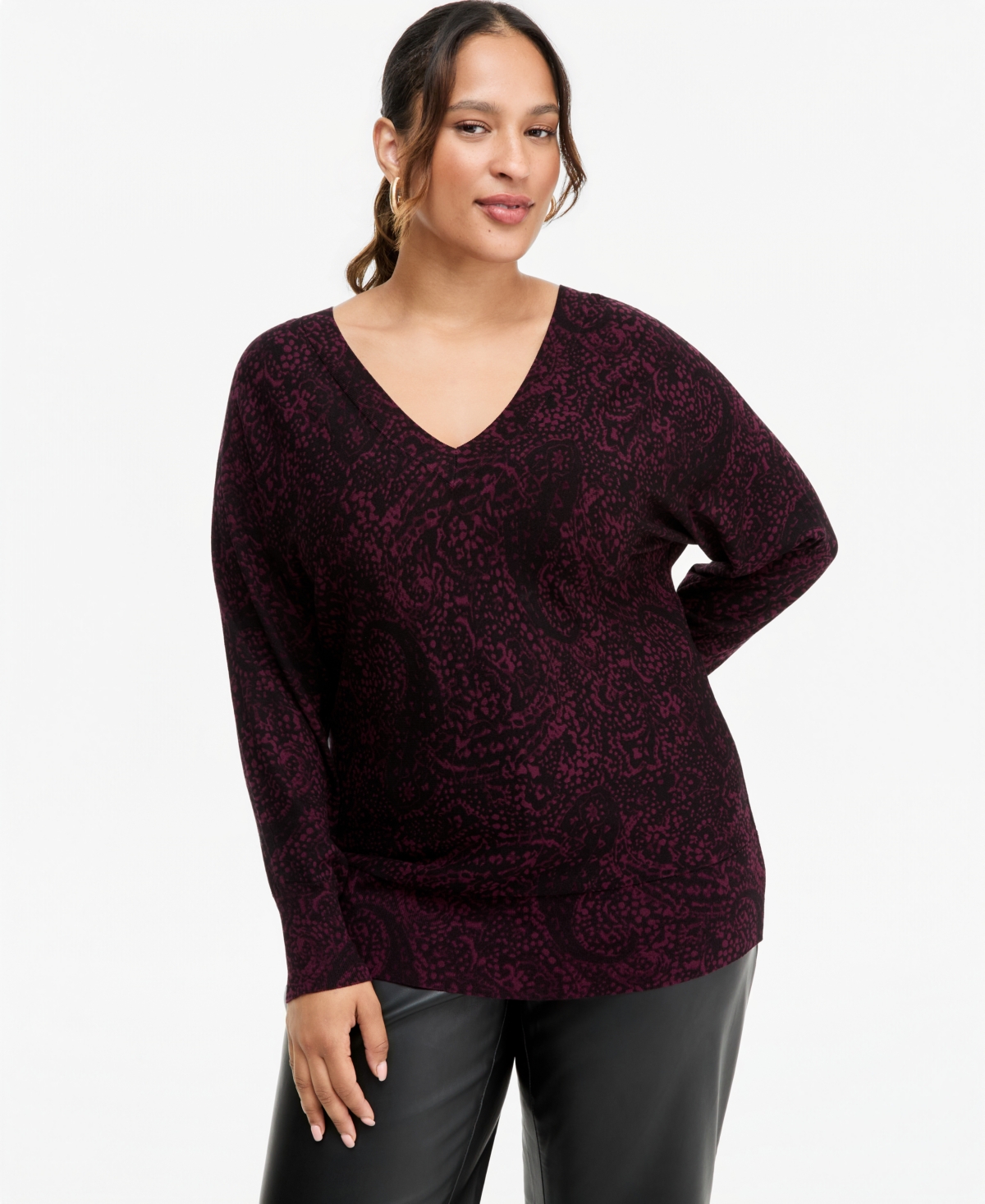 Click here for I.n.c. International Concepts Plus Size Paisley V-... prices