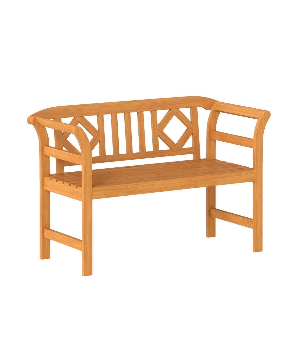 Click here for Slickblue Outdoor 2-Person Loveseat with Acacia Wo... prices