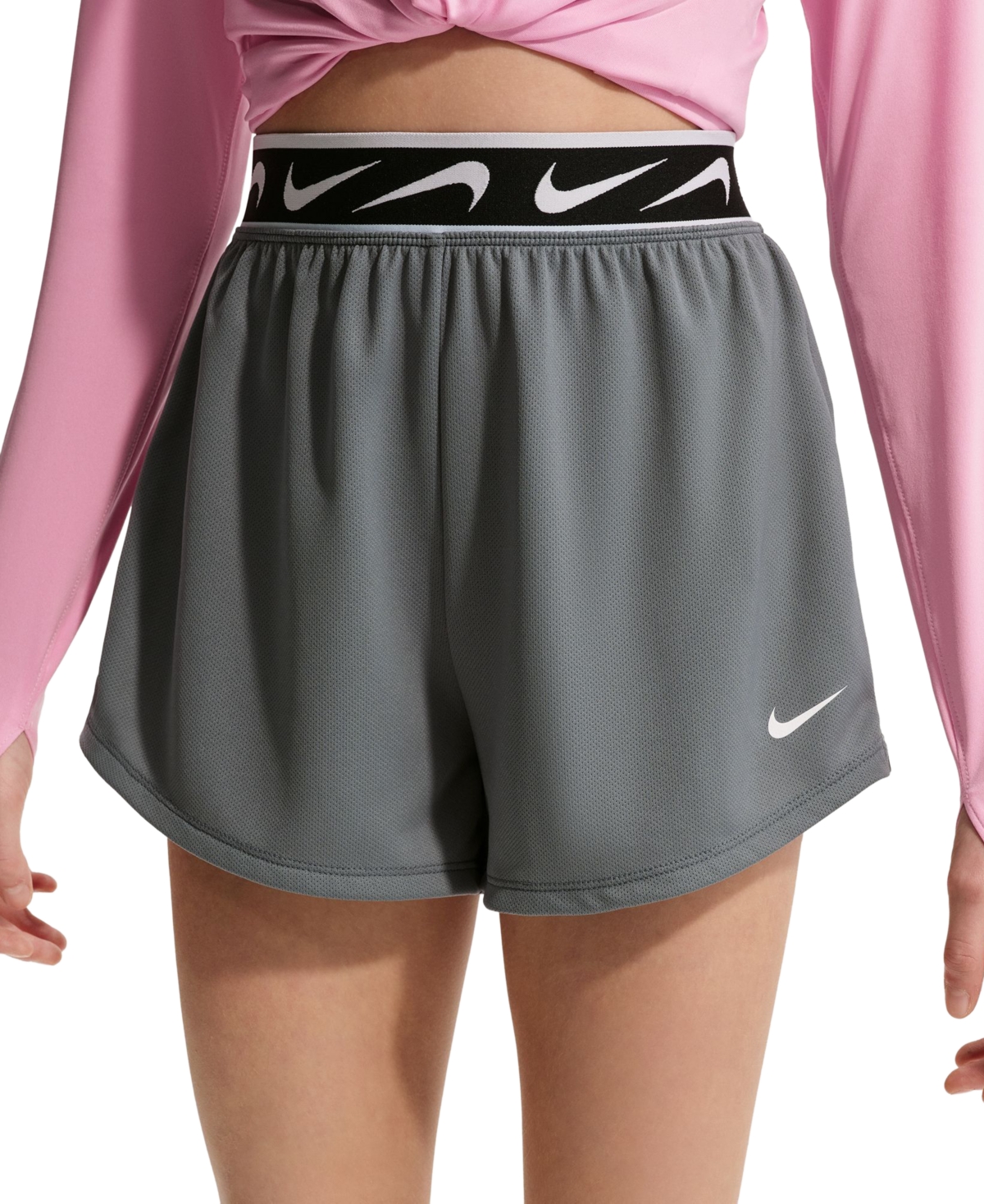 Click here for Nike Girls 8-18 Dri-fit Mid-Rise Running Shorts -... prices
