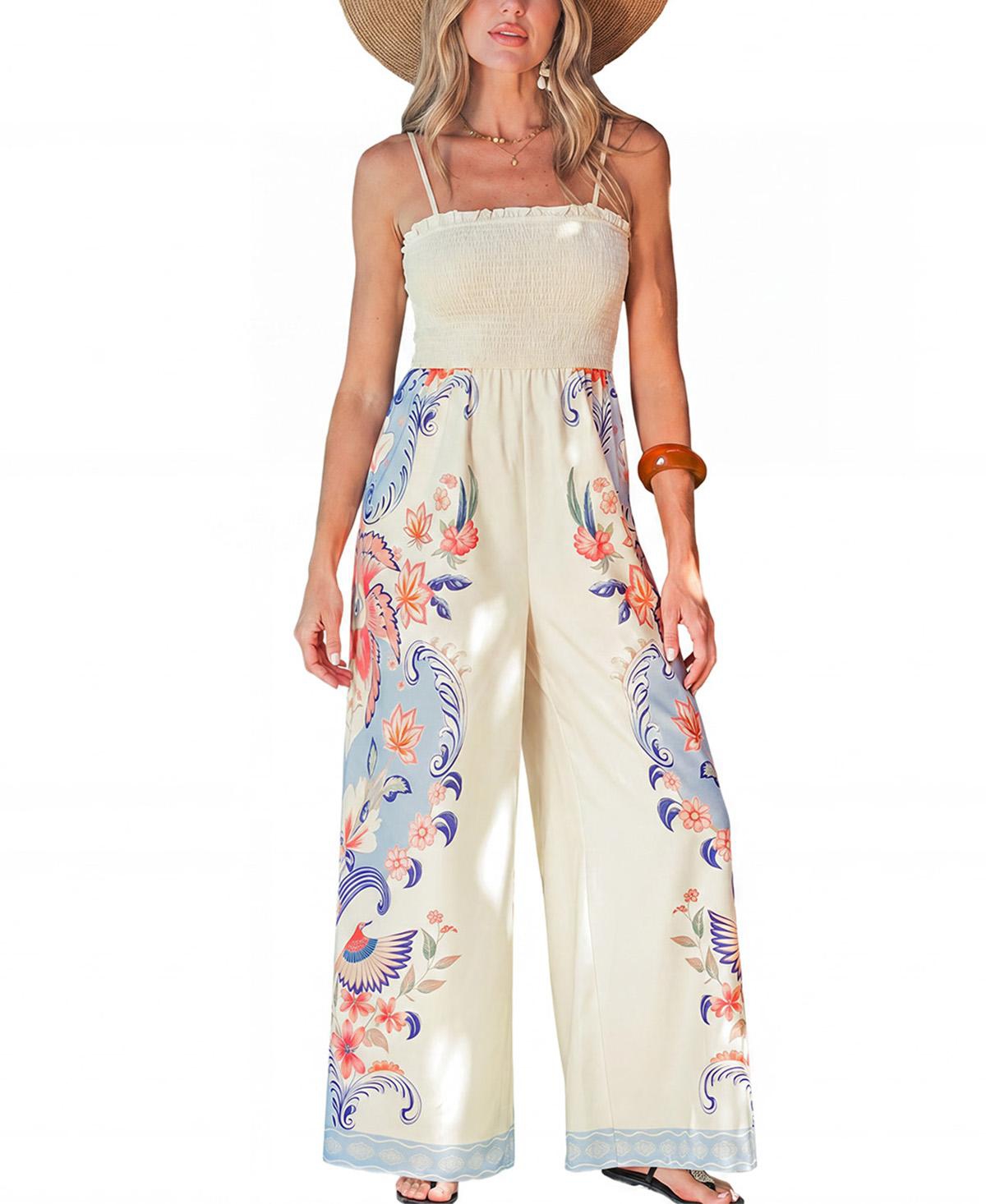 Click here for Cupshe Womens Grand Gesture Tropical Jumpsuit - Li... prices
