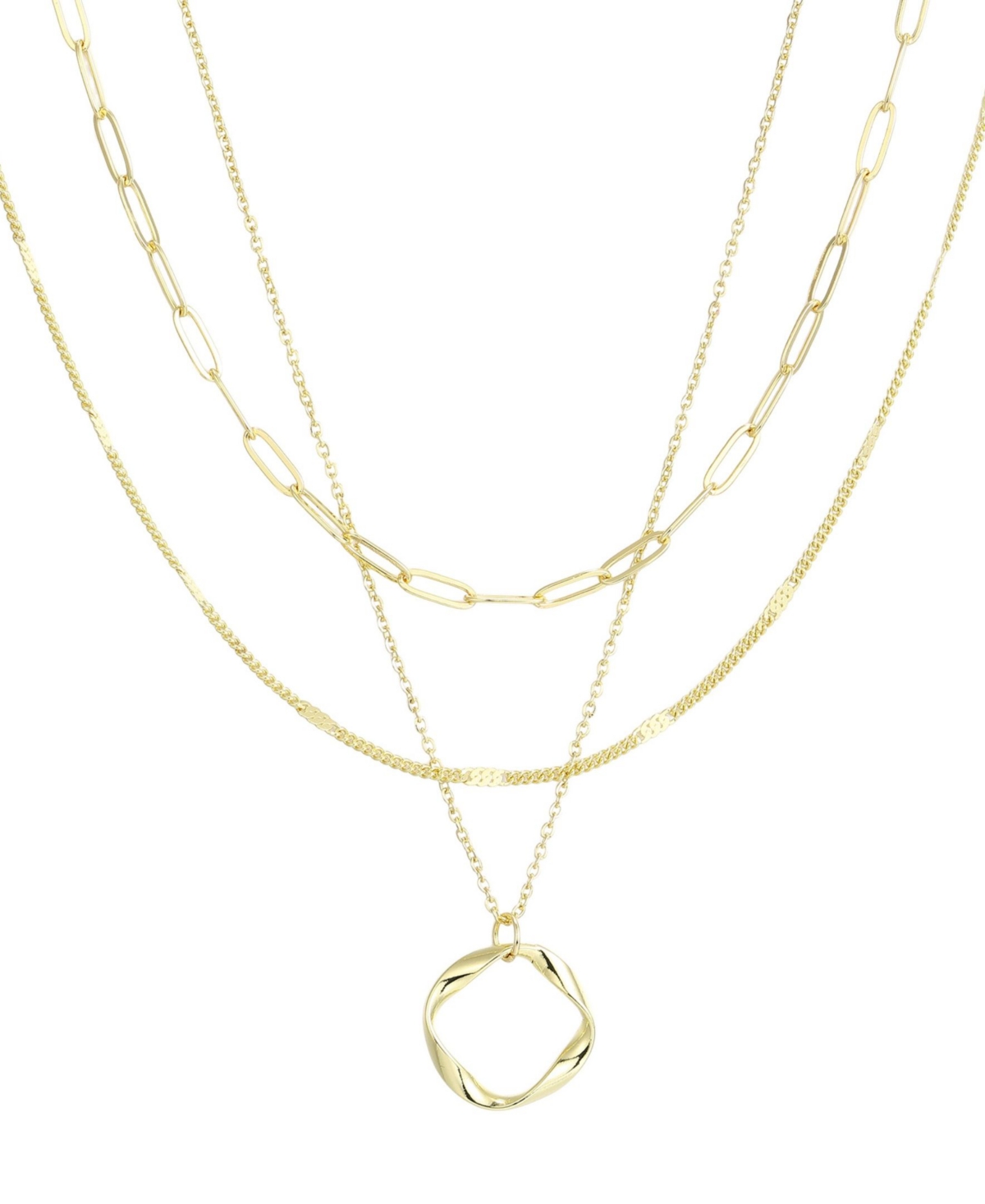 Click here for Adornia 14k Gold-Plated Set of 3 Necklace - Gold prices
