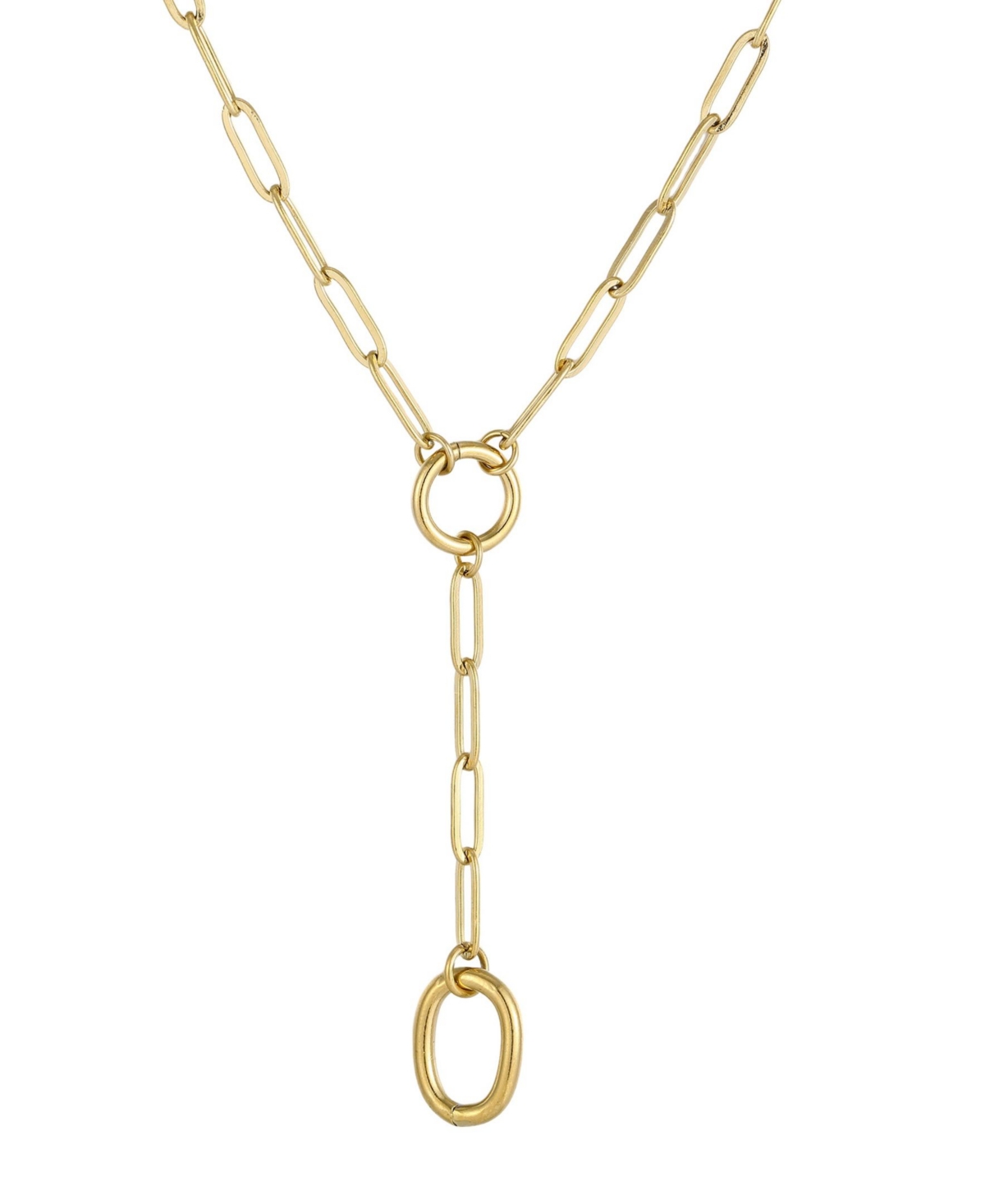 Click here for Adornia Tarnish Resistant Gold Paperclip Chain Y-... prices