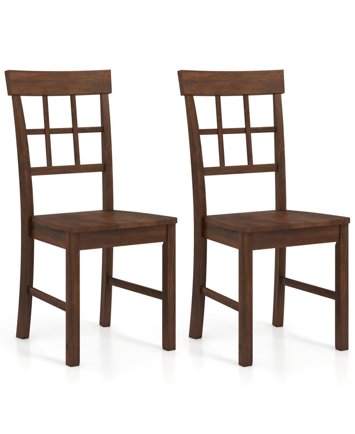 Click here for Slickblue Solid Rubber Wood Dining Chair Set of 2... prices