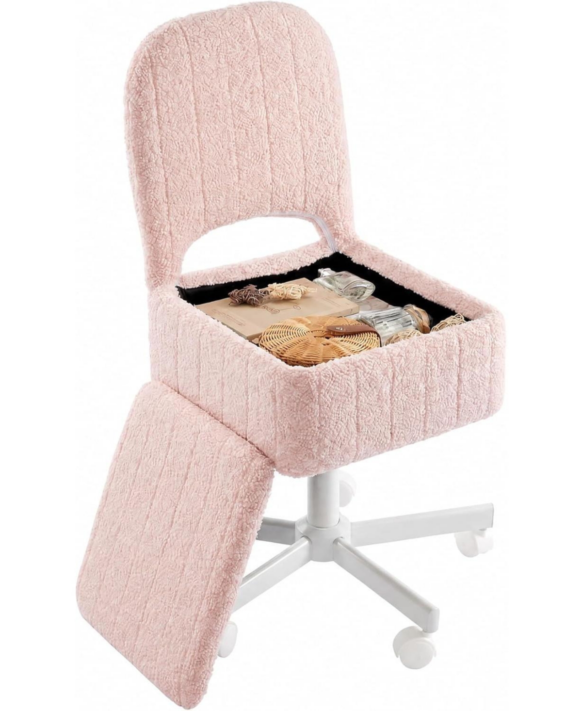 Click here for gaomon Small Vanity Stool Chair with Storage and F... prices