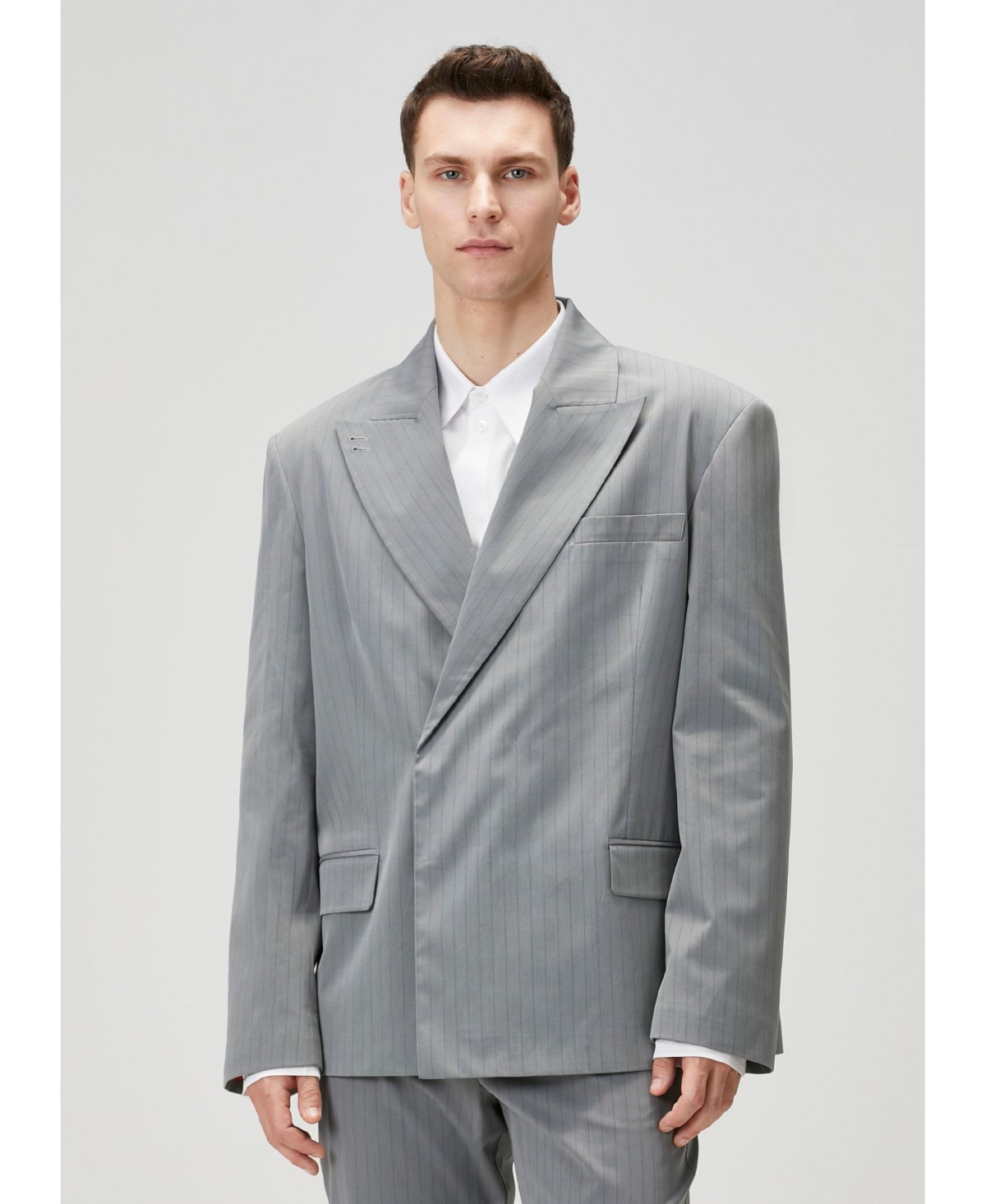 Click here for Pcfg Mens Striped Cotton-Blend Woven Tailored Blaz... prices