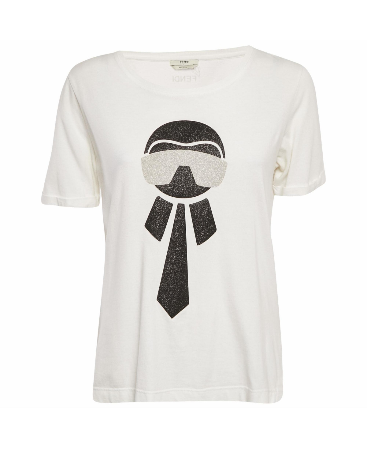 Click here for Pre-Owned Fendi Womens Karlito Applique Cotton T-S... prices