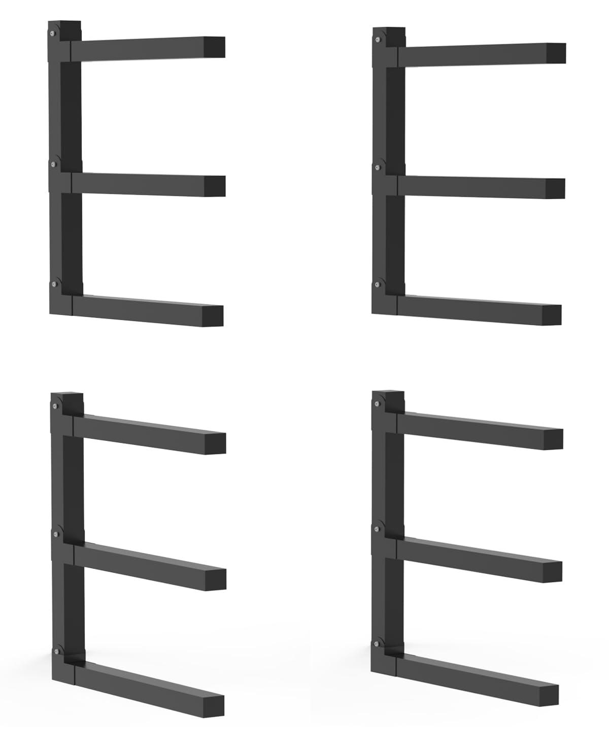Click here for Xdovet Wall Mounted Storage Rack 2 Piece Set - bla... prices