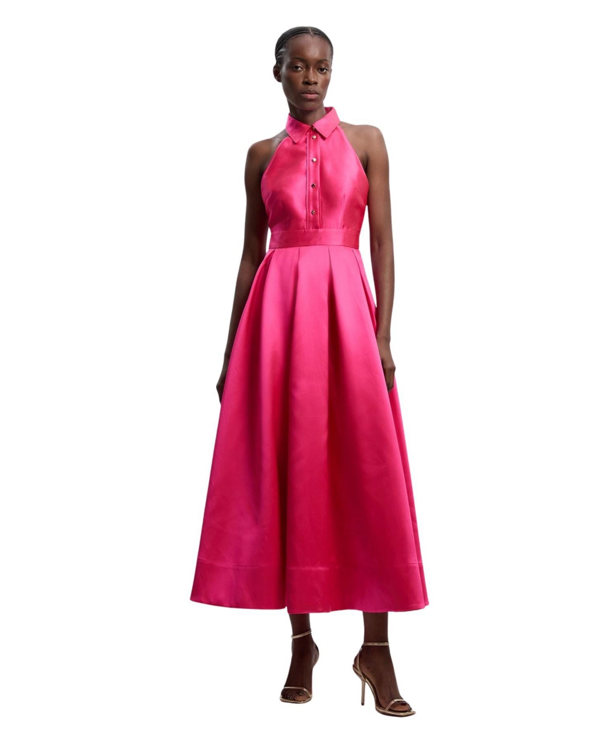 Click here for Karen Millen Womens Collared Maxi Dress - Fuchsia prices