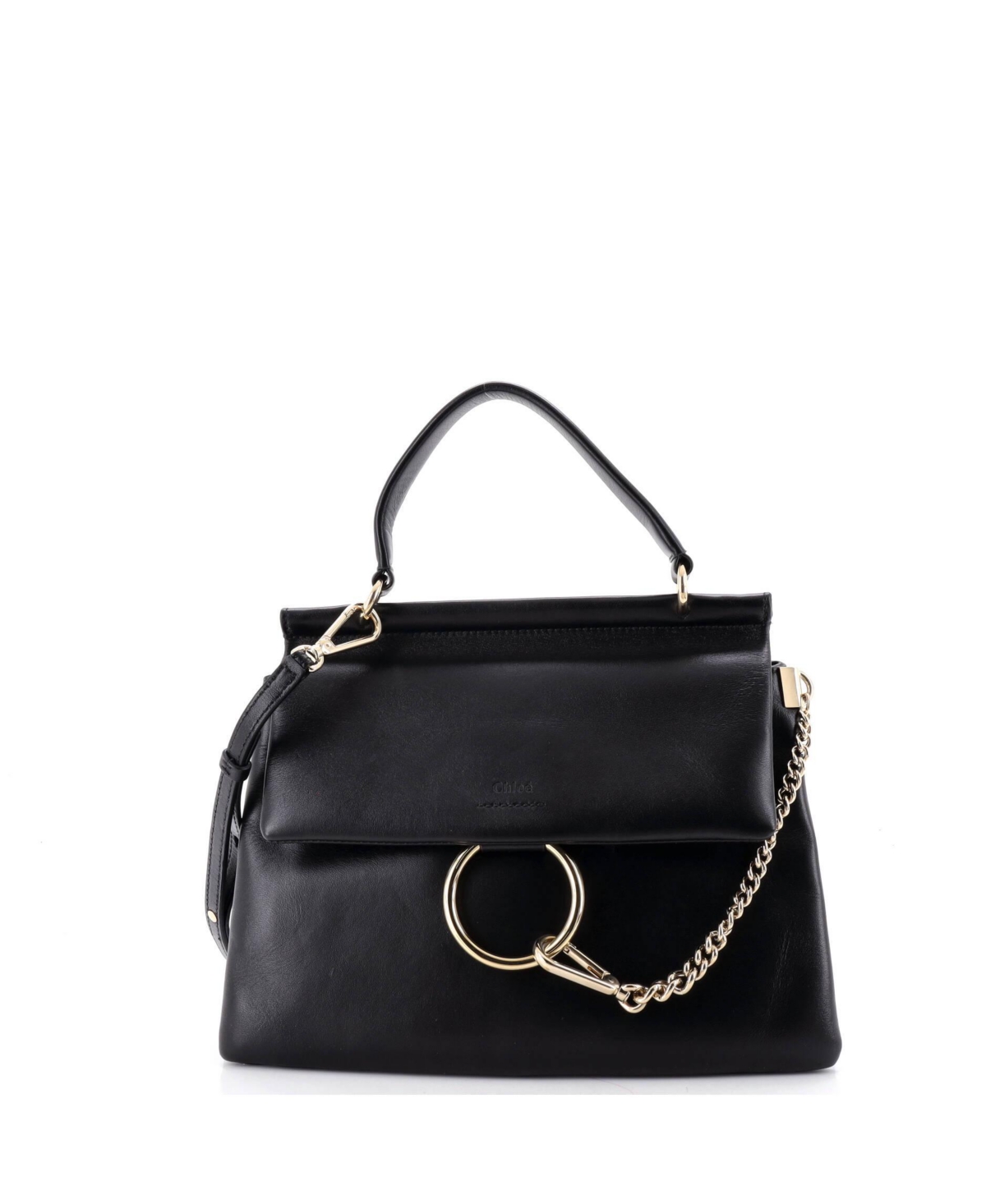 Click here for Pre-Owned Chloe Small Faye Top Handle Bag Leather... prices