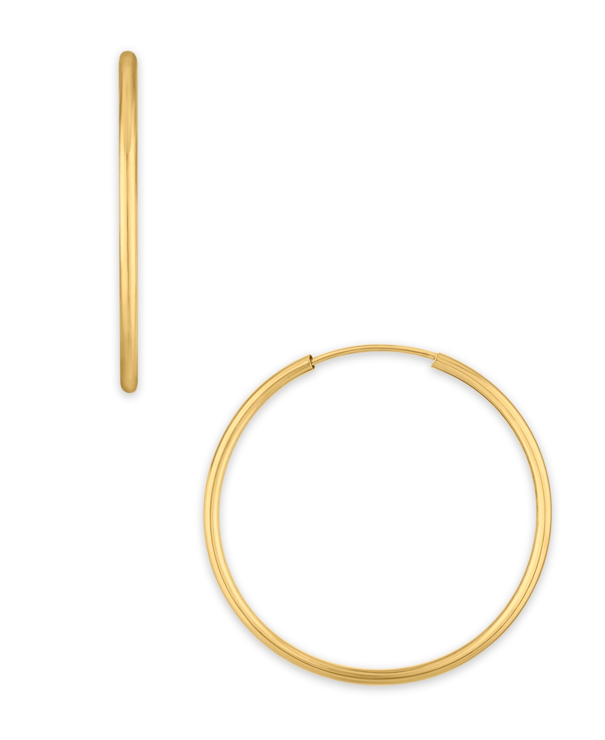 Click here for Macys Polished Continuous Endless Hoop Earrings in... prices