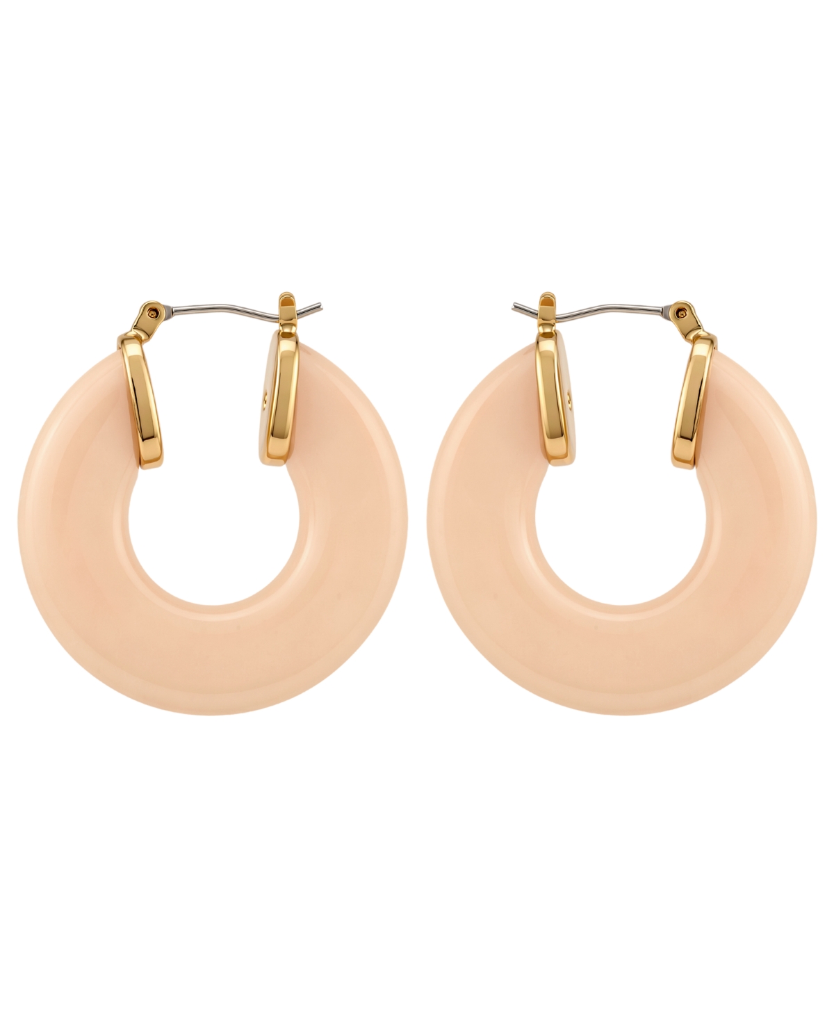 Click here for Guess Gold-Tone Serpentine Stone Hoop Earrings - G... prices