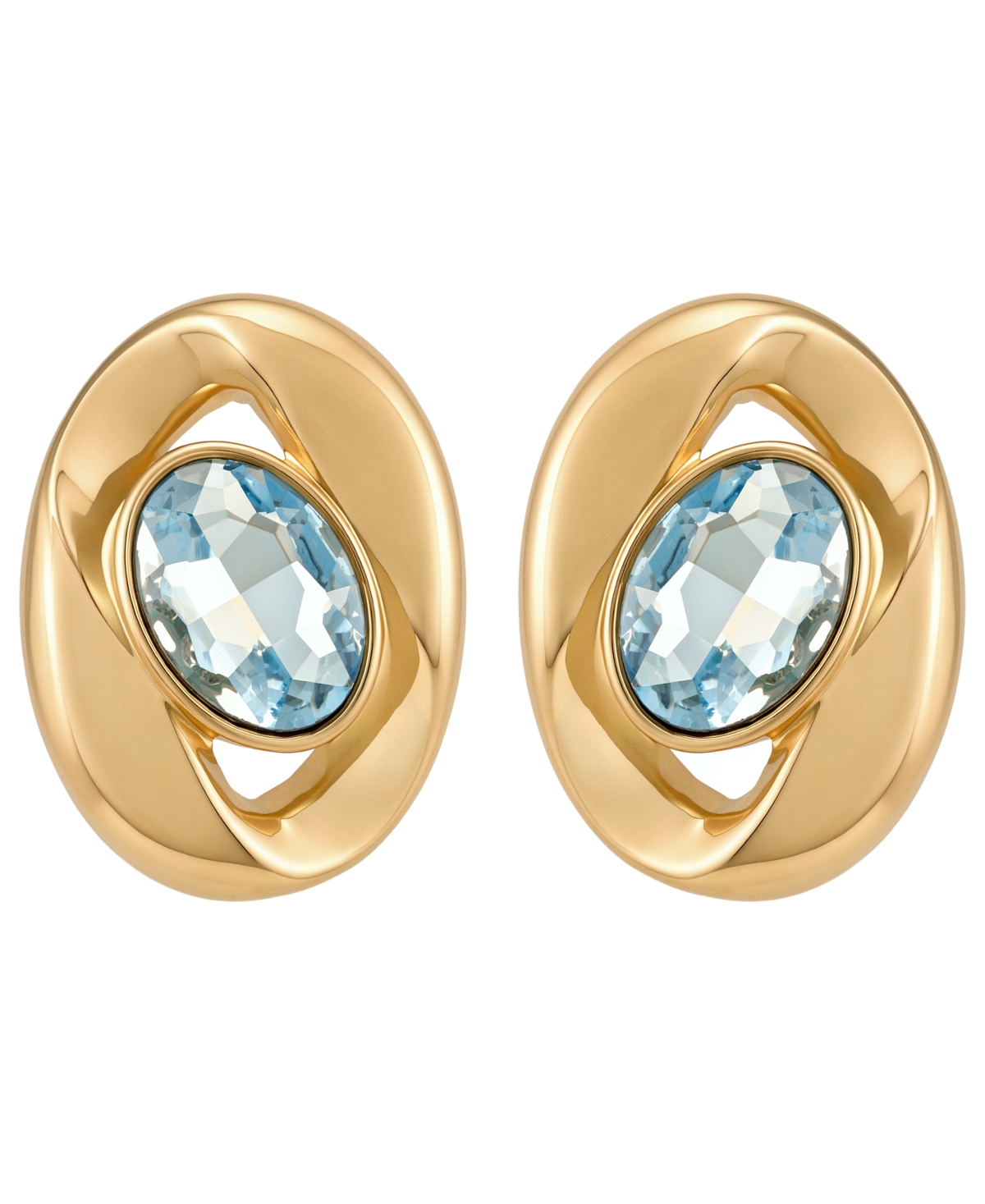 Click here for Guess Gold-Tone Aqua Stone Stud Earrings - Gold prices