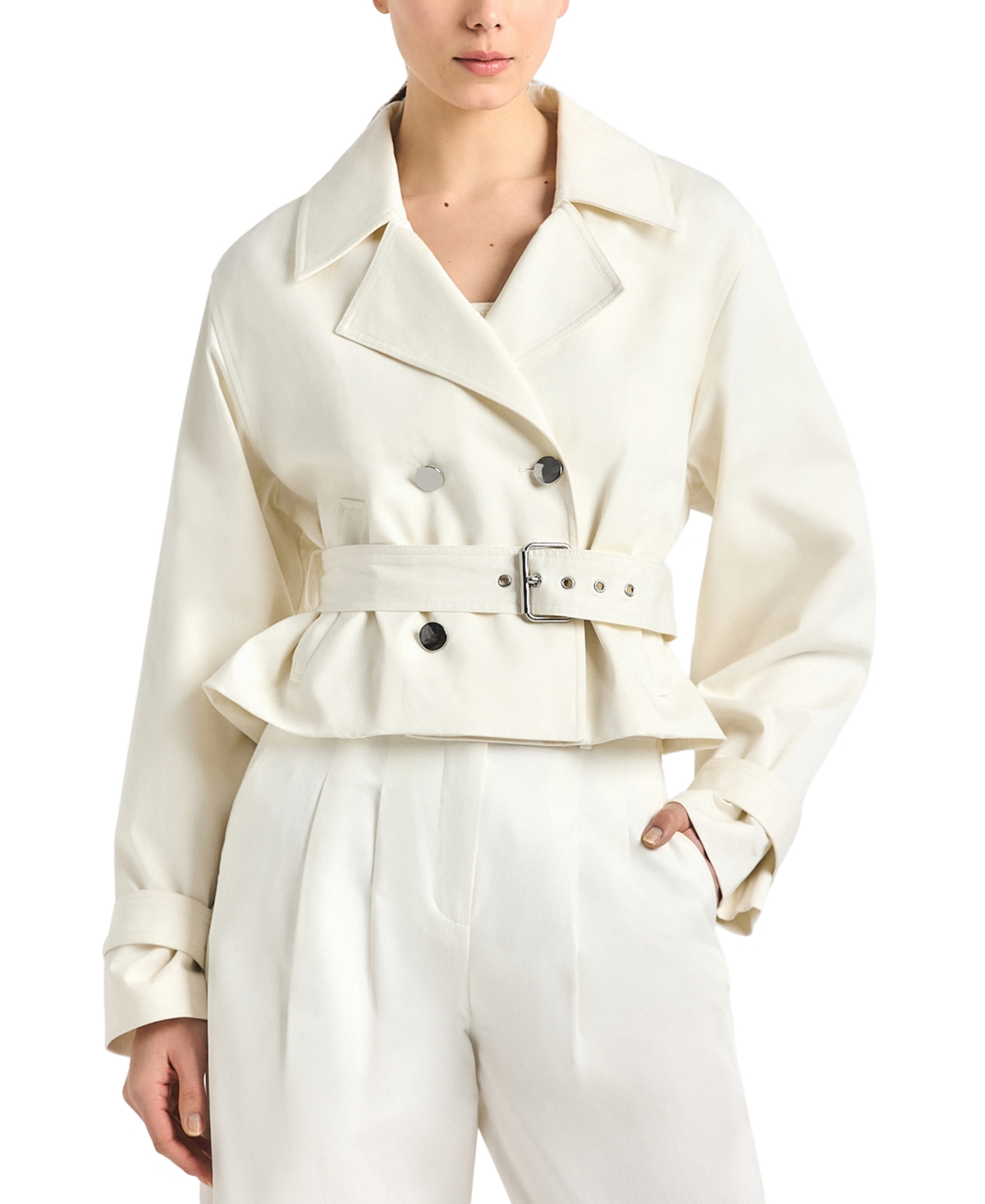 Click here for Derek Lam 10 Crosby Womens Renata Cropped Trench J... prices
