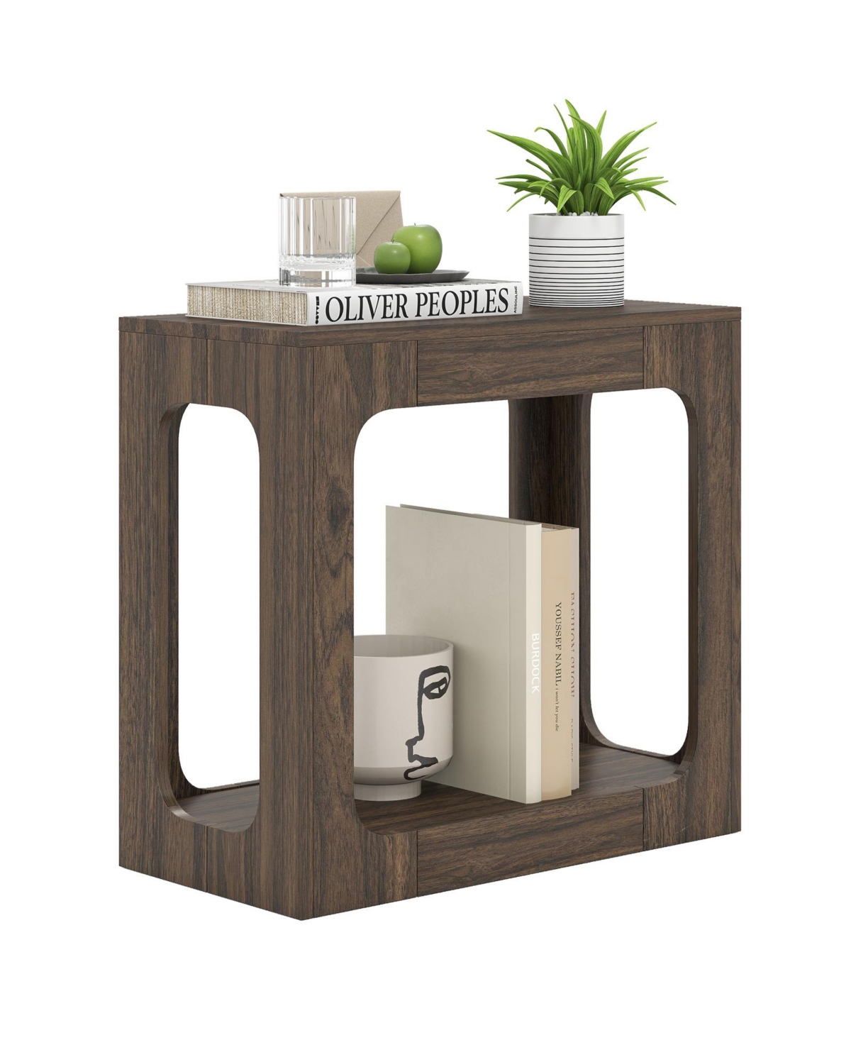 Click here for Costway 2-Tier End Table with Storage Shelf Hollow... prices