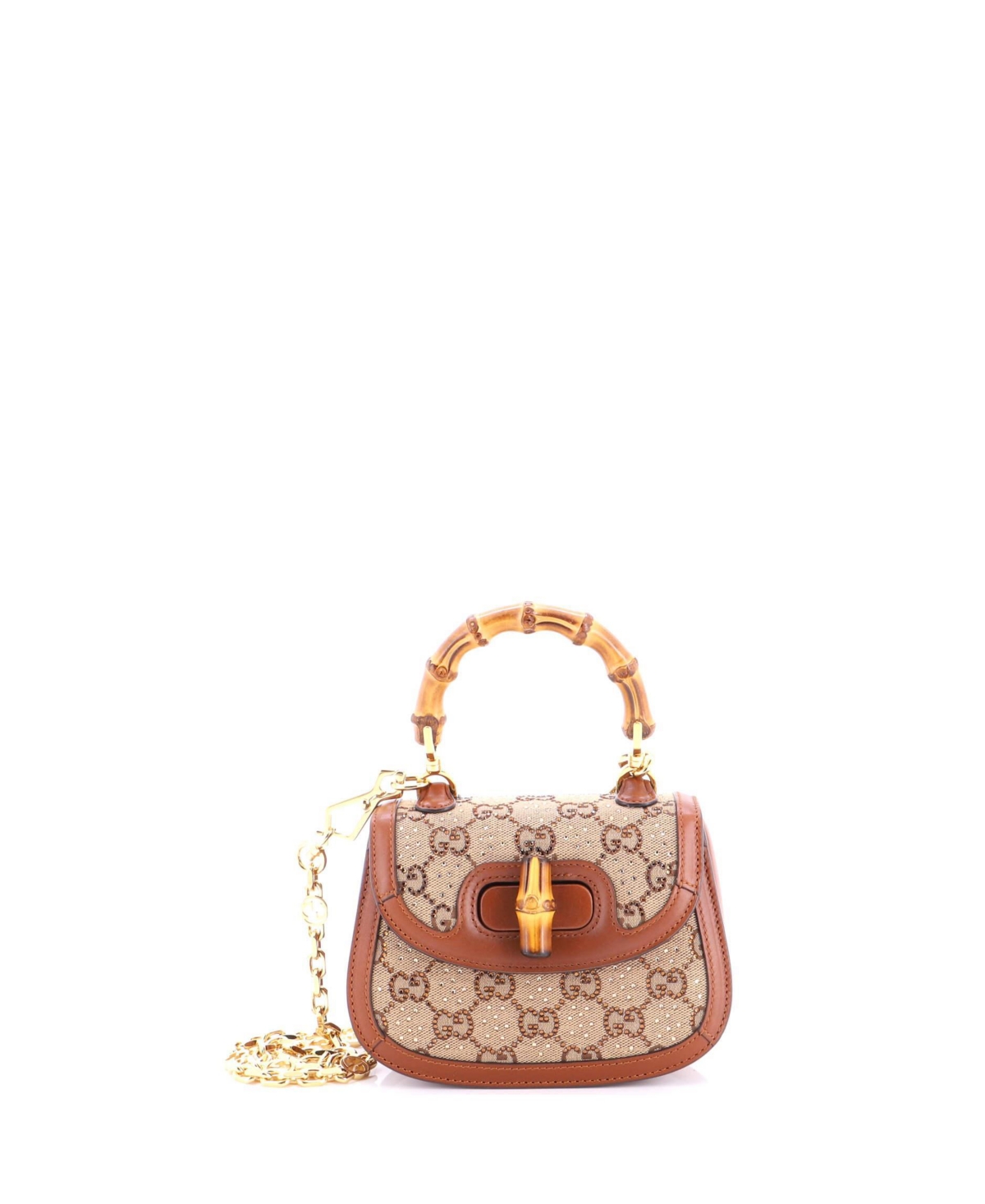 Click here for Pre-Owned Gucci Mini Bamboo 1947 Top Handle Bag Cr... prices