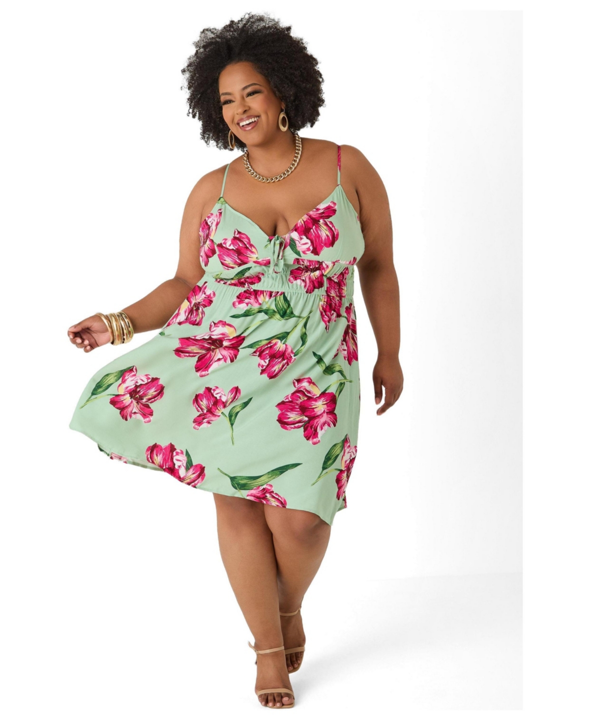 Click here for Ashley Stewart Womens Plus Size Tie Front Floral P... prices