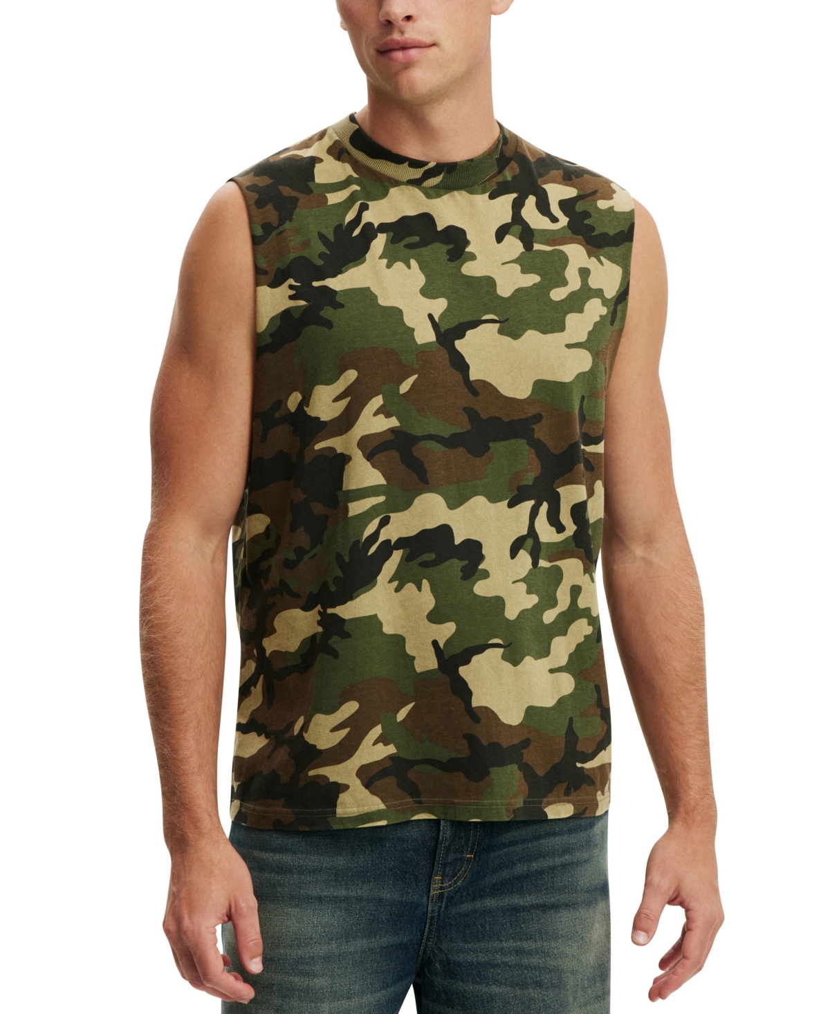 Click here for Cotton On Mens Everyday Muscle Print Tank Top - Gr... prices