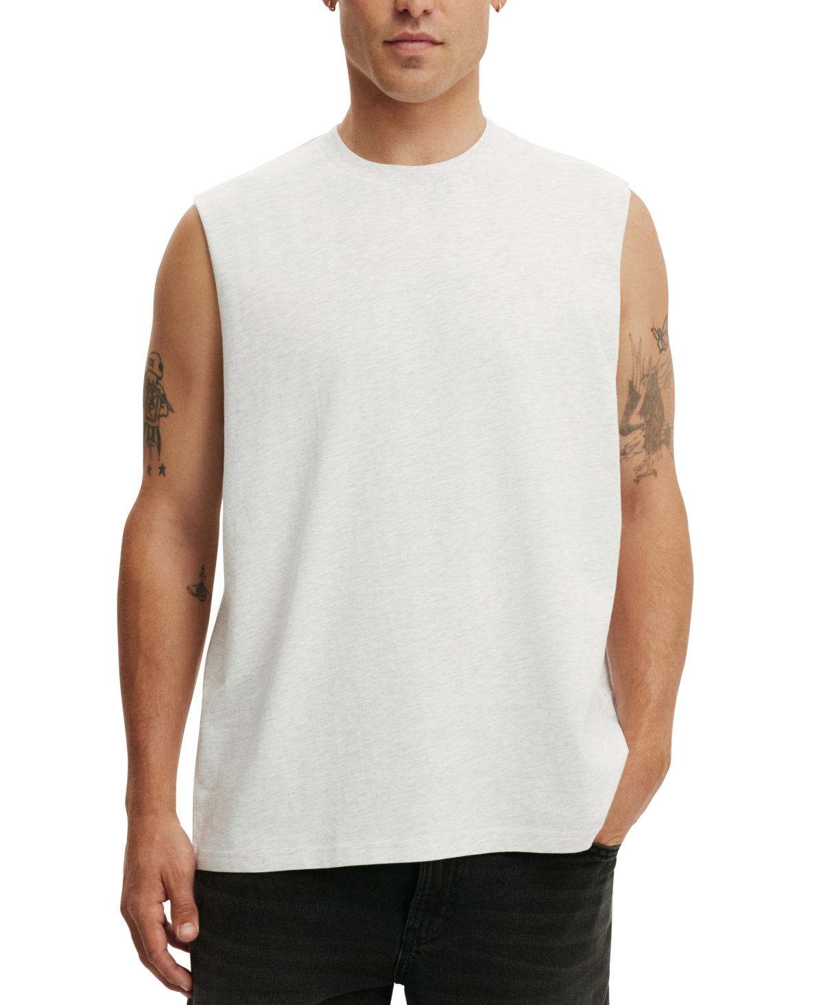 Click here for Cotton On Mens Everyday Muscle Print Tank Top - Wh... prices