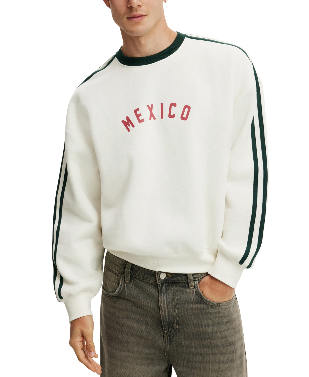 Click here for Cotton On Mens Oversized Graphic Sweatshirt - Crea... prices