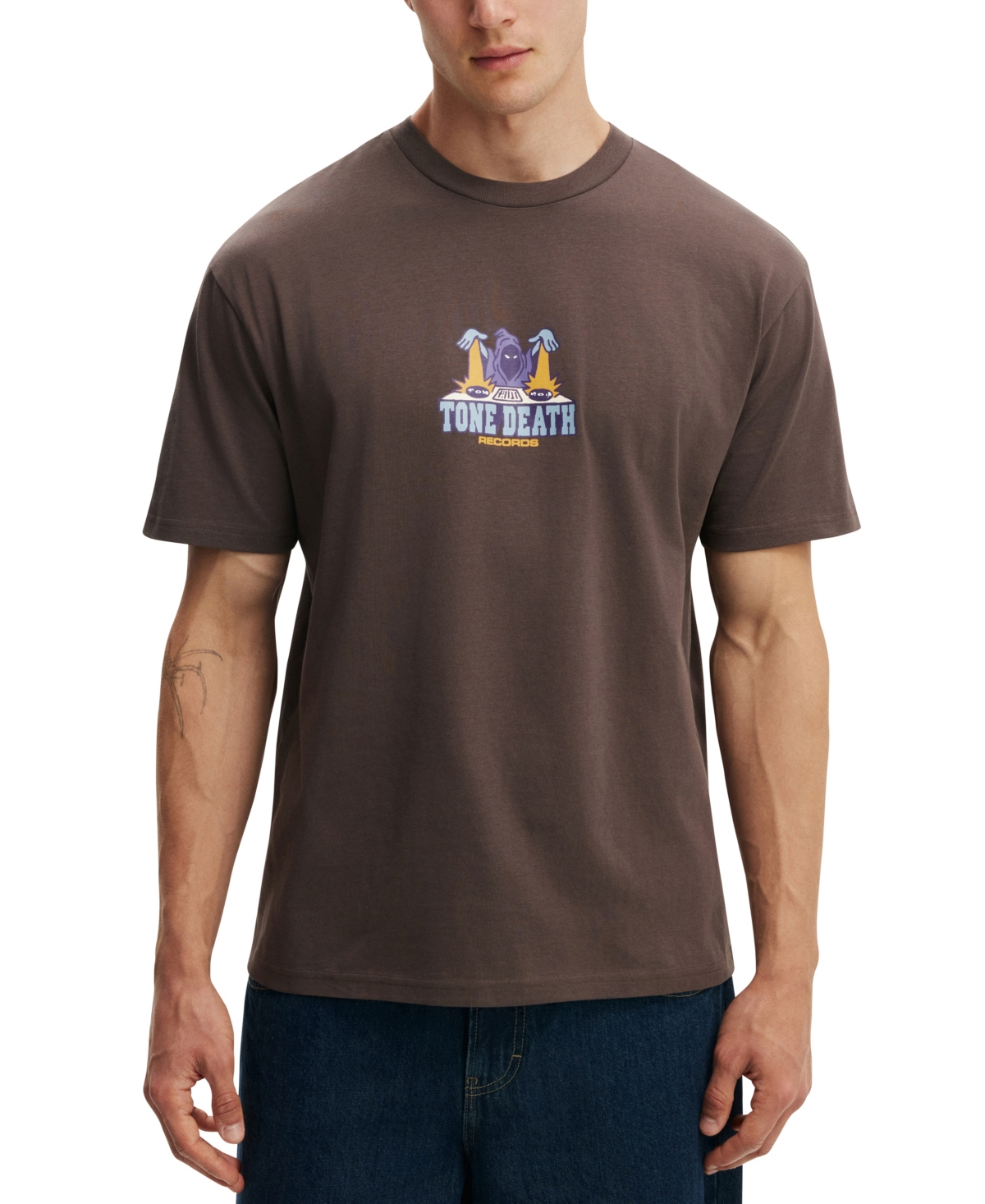 Click here for Cotton On Mens Everyday Fit Graphic T-Shirt - Brow... prices