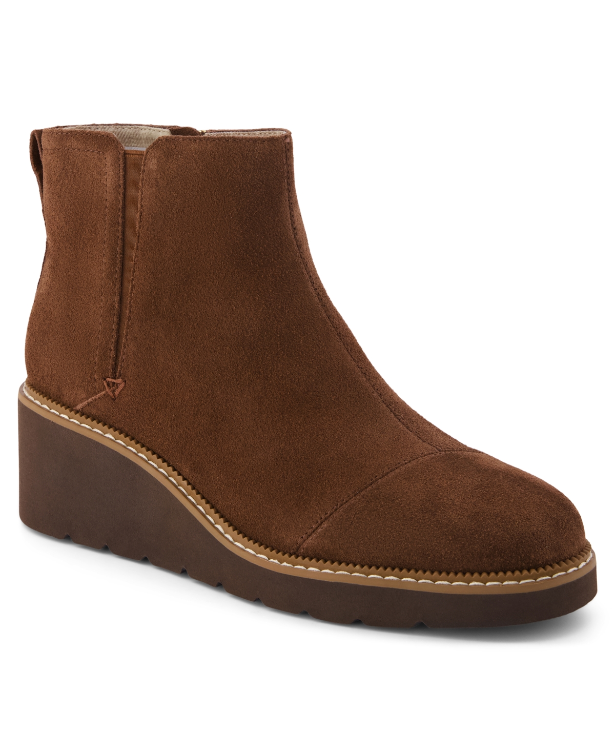 Click here for Toms Womens Mina Zipper Wedge Booties - Water Repe... prices