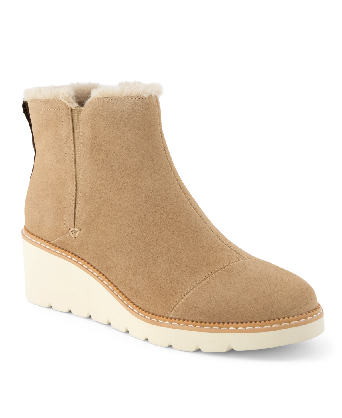 Click here for Toms Womens Mina Zipper Wedge Booties - Water Repe... prices