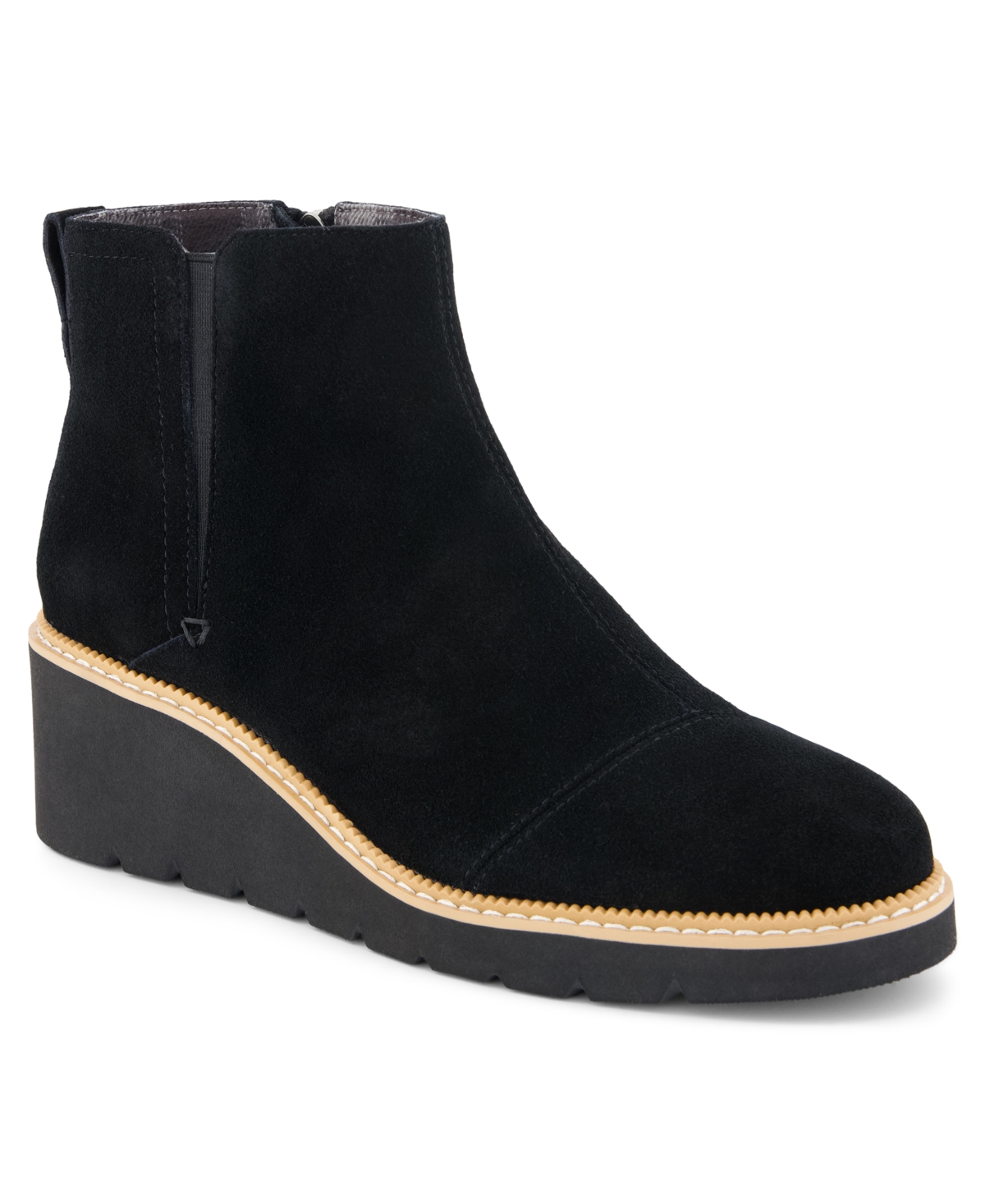 Click here for Toms Womens Mina Zipper Wedge Booties - Water Repe... prices