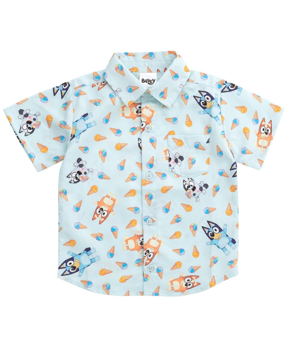 Click here for Bluey Boys (6-12) Short Sleeve Button-Down Shirt -... prices