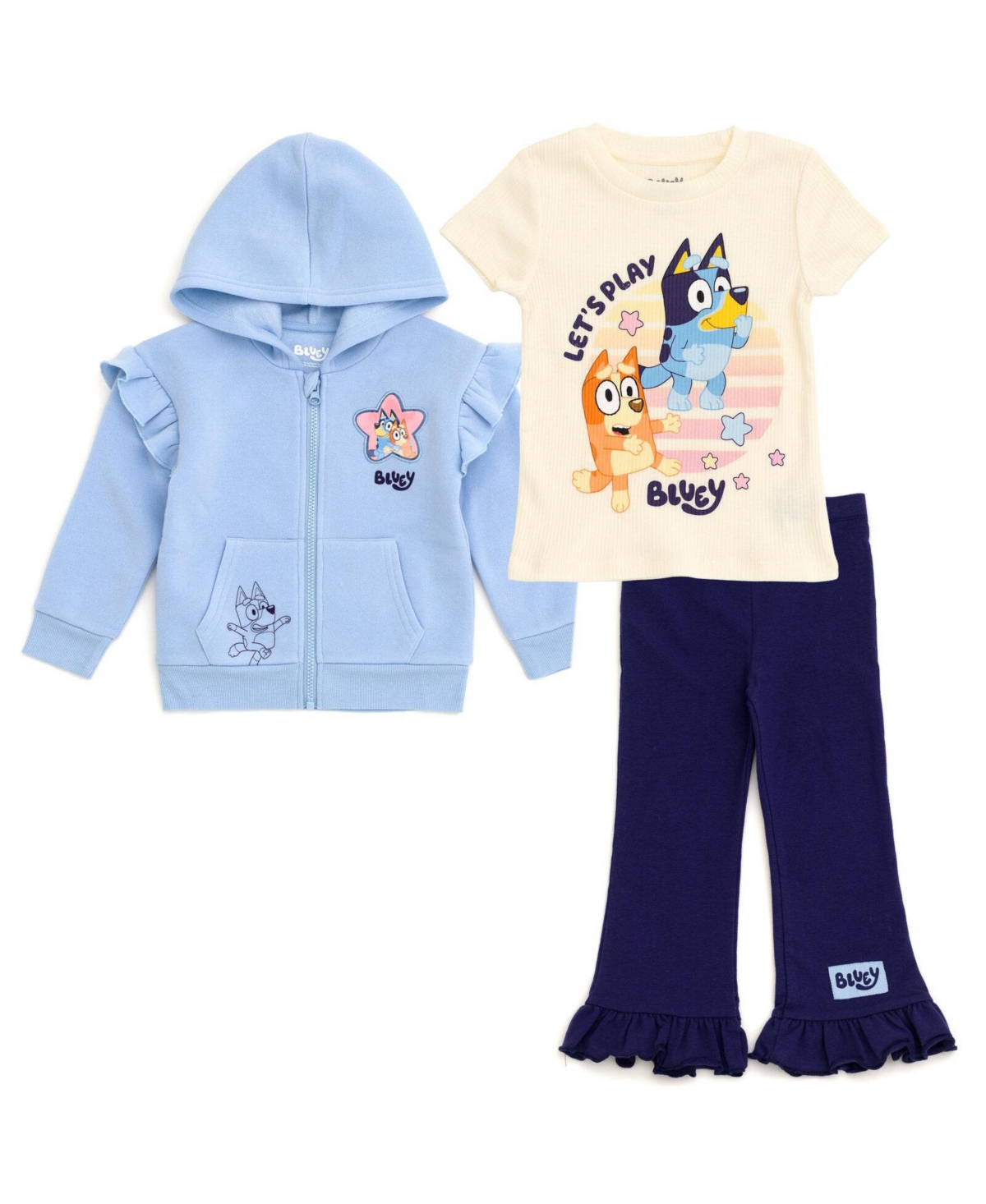 Click here for Bluey Toddler Girls (2T-4T) Zip-Up Hoodie T-Shirt... prices