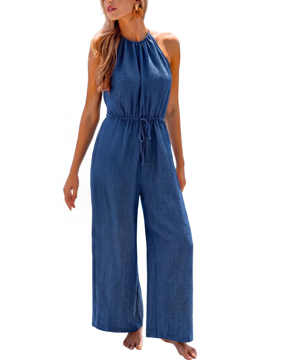 Click here for Cupshe Womens High Hopes Blue Jumpsuit - Medium bl... prices