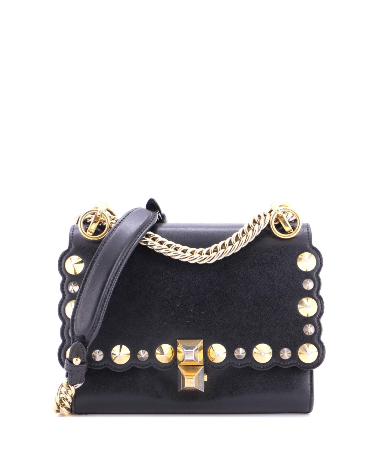 Click here for Pre-Owned Fendi Small Kan I Bag Studded Leather -... prices