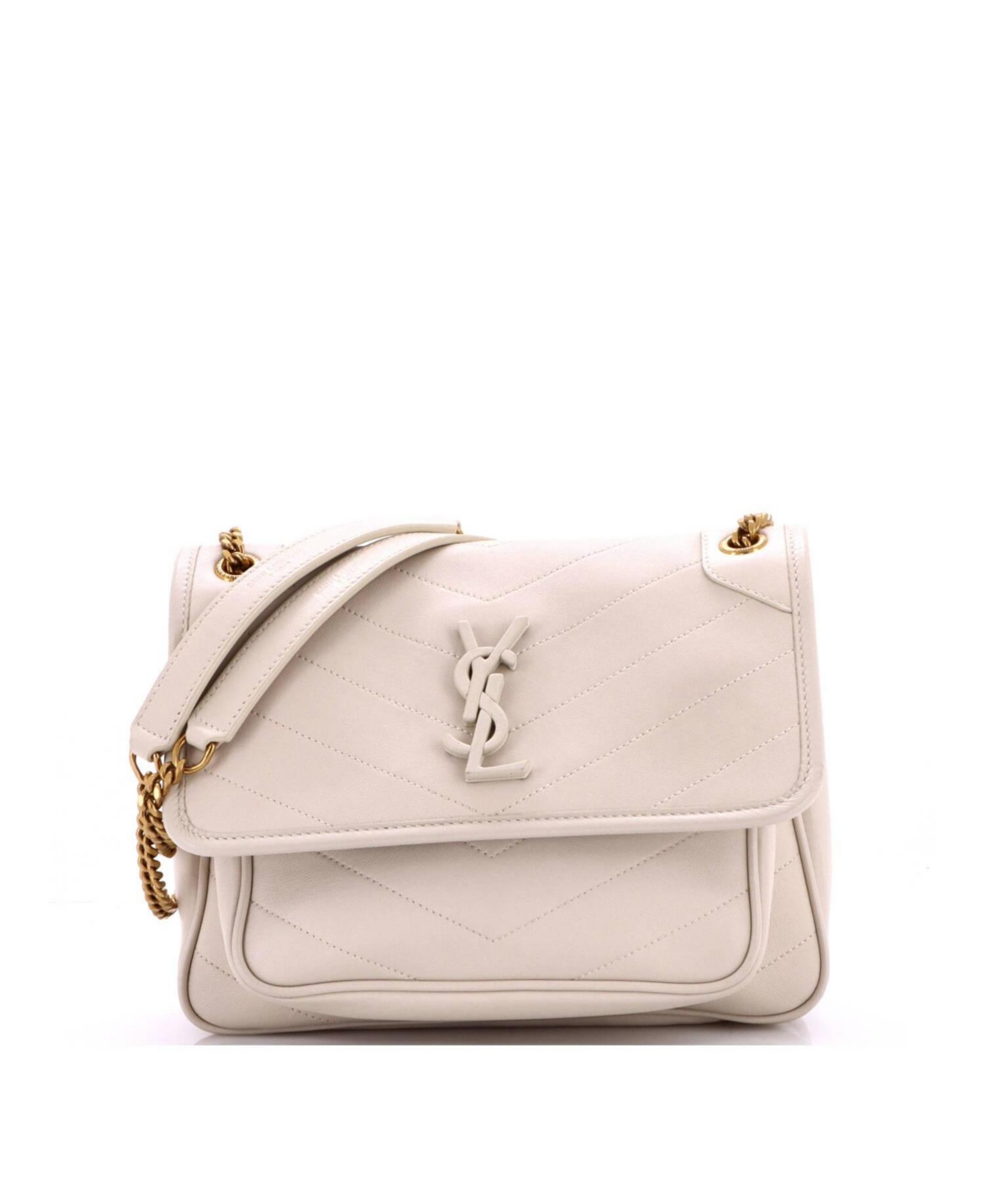 Click here for Pre-Owned Saint Laurent Baby Niki Chain Flap Bag M... prices