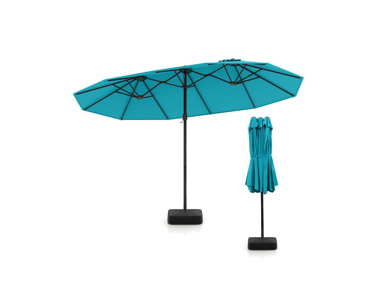Click here for Clihome Double-Sided Twin Patio Umbrella with Cran... prices