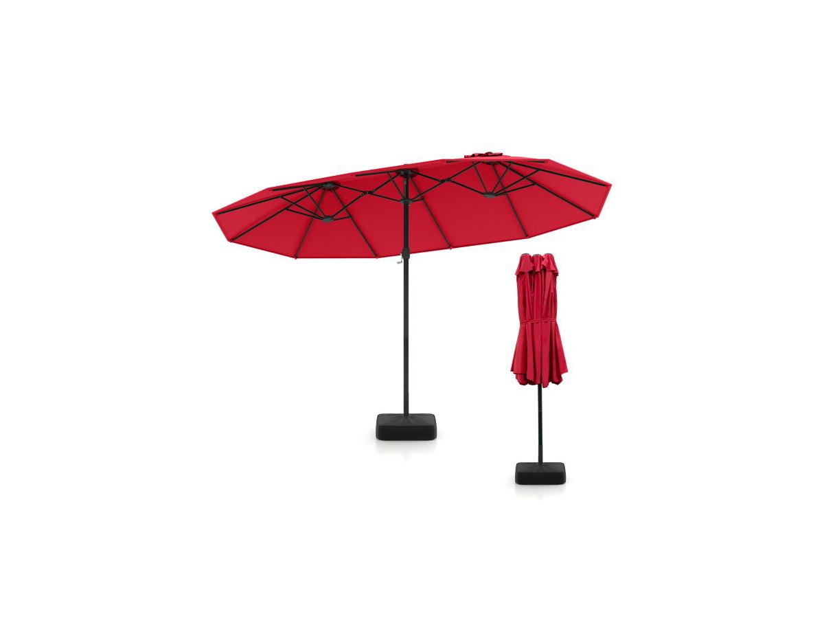 Click here for Clihome Double-Sided Twin Patio Umbrella with Cran... prices