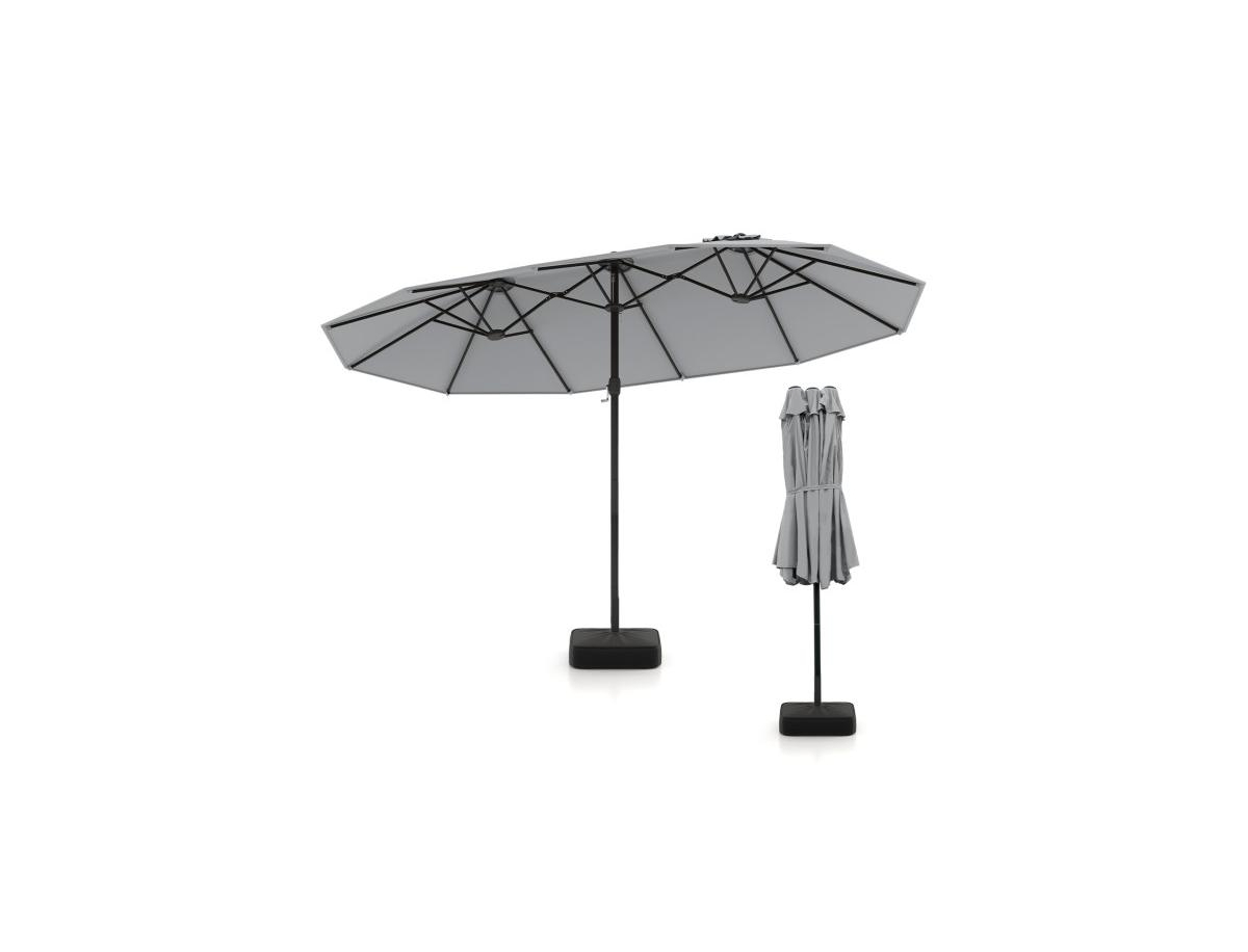 Click here for Clihome Double-Sided Twin Patio Umbrella with Cran... prices