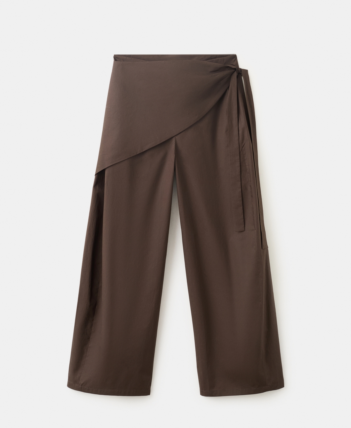 Click here for Mango Womens Removable Scarf Straight Pants - Dark... prices