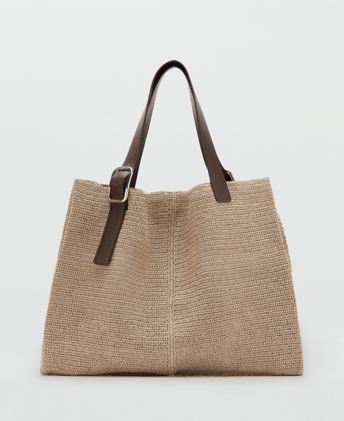 Click here for Mango Womens Natural-Fiber Buckle Detail Shopper B... prices