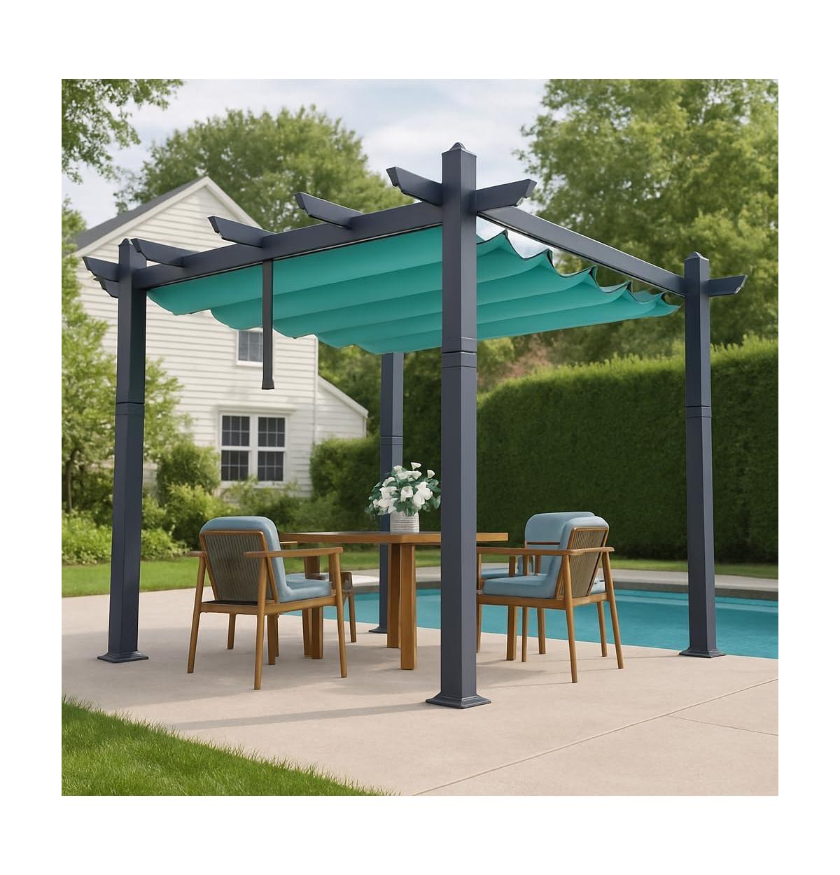 Click here for gaomon 10x10 Feet Aluminum Pergola with Adjustable... prices
