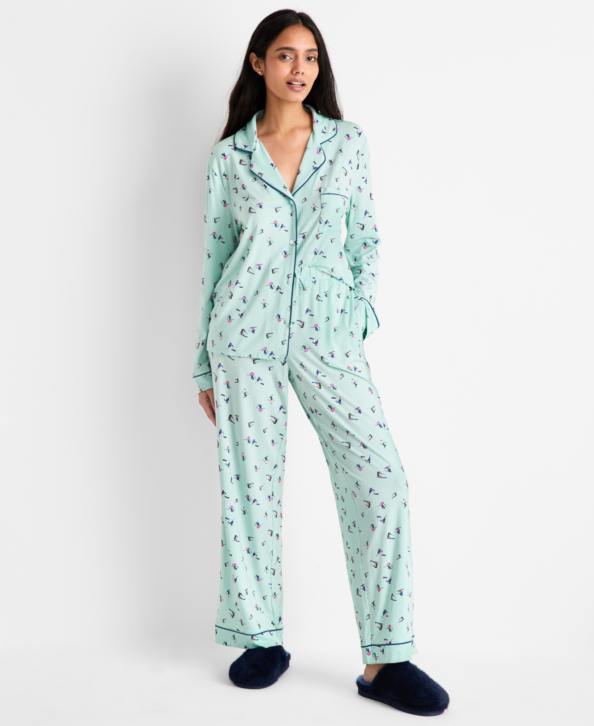 Click here for State of Day Womens Packaged Notched-Collar Pajama... prices