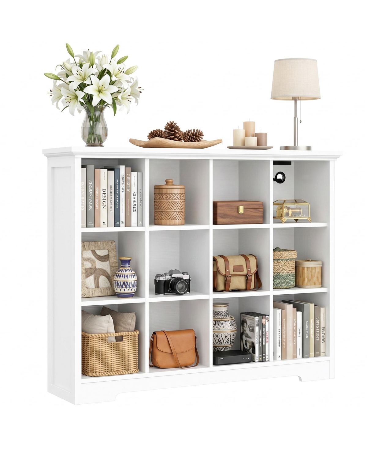 Click here for Aheaplus 12-Cube Bookshelf with Charging Station... prices
