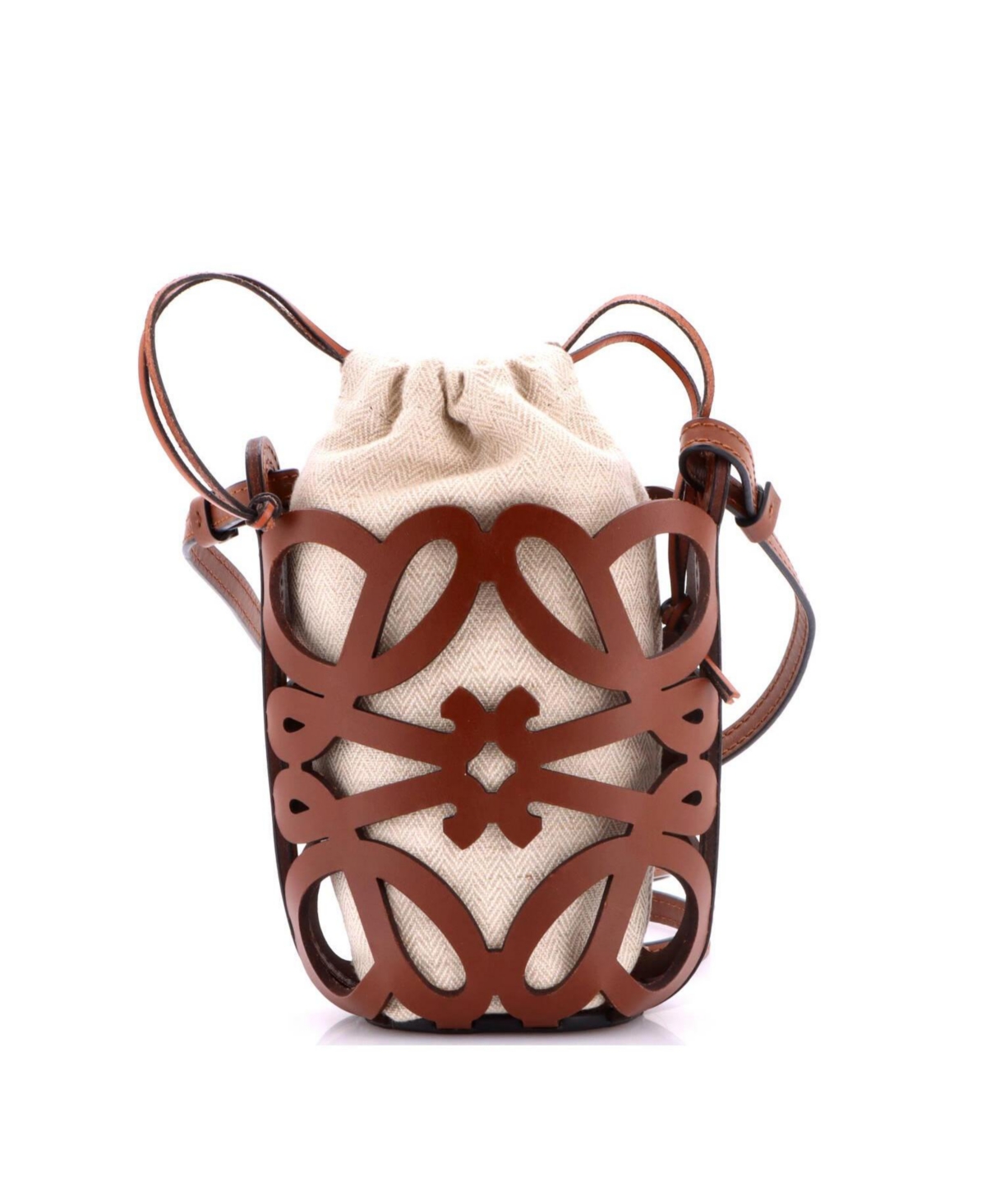 Click here for Pre-Owned Loewe Mini Anagram Drawstring Bucket Cro... prices