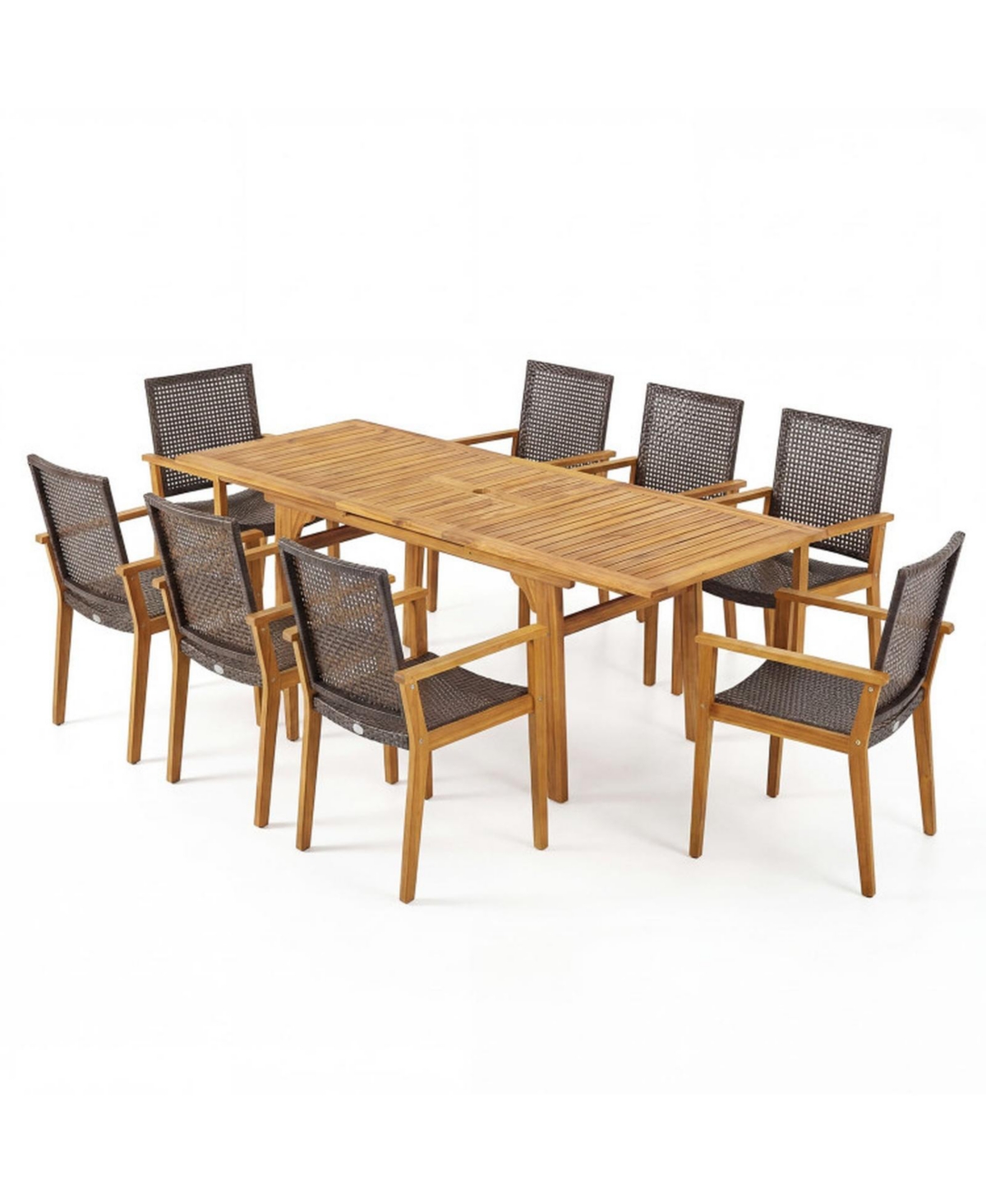 Click here for Sugift 9-Piece Expandable Outdoor Dining Set for D... prices