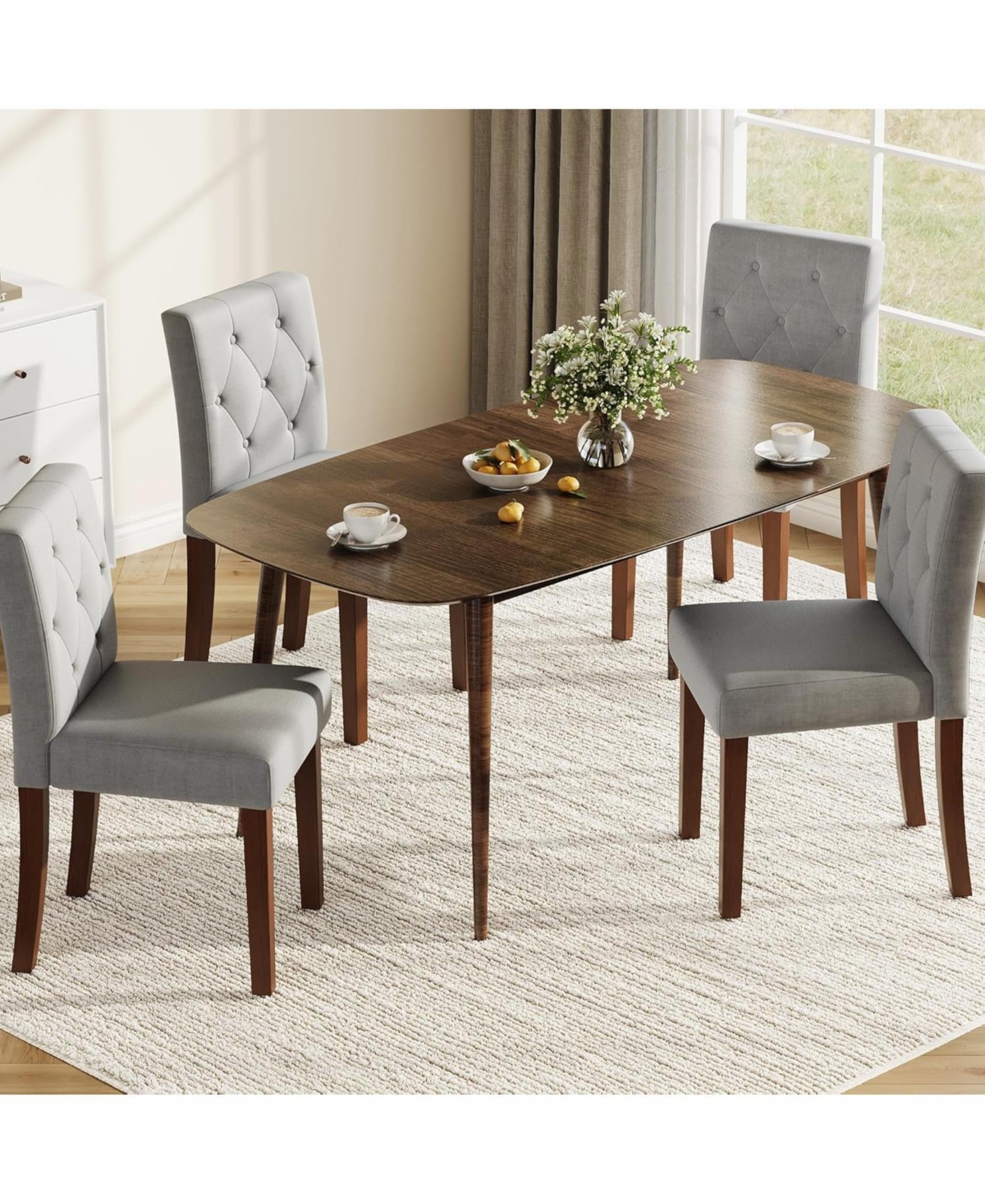 Click here for gaomon Upholstered Dining Chairs Set  Farmhouse Fa... prices